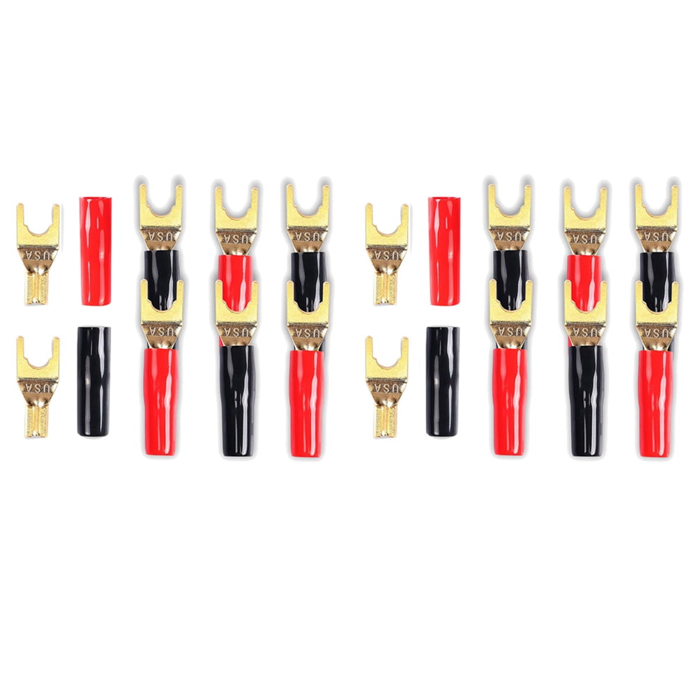 Y Plug Spade Connector for Speaker Wire,16 Pcs Y Spade Plug 45 Degree ...