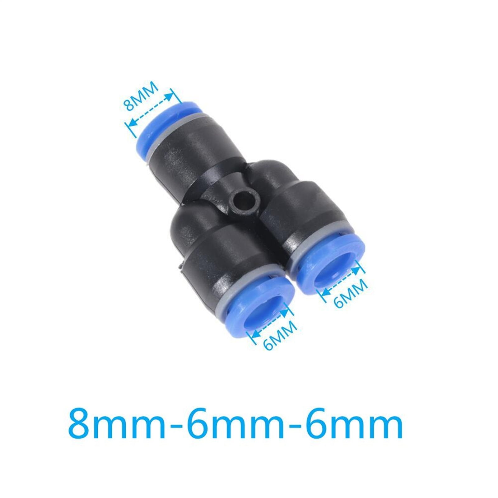 "Y" Pneumatic Connector Tee Union Push In Fitting for Air Pipe joint OD ...