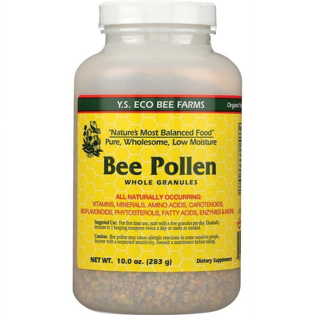 Y.S. Eco Bee Farms Bee Pollen Low Moisture Granules 10 oz - Walmart.com