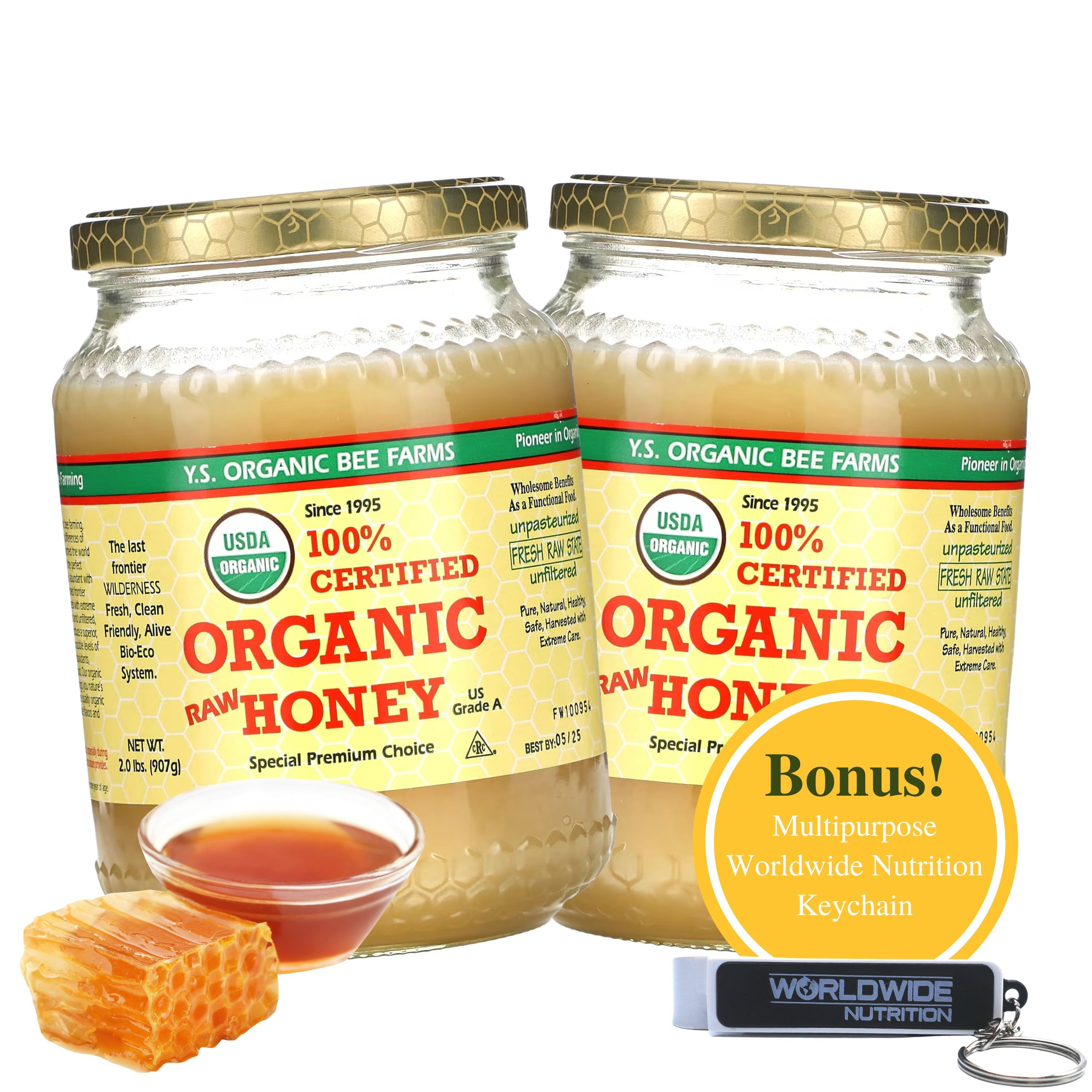 Y.S. Organic Bee Farms, USDA Certified Raw Honey, Unpasteurized ...