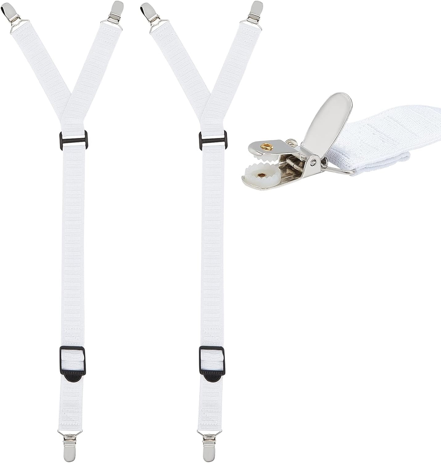 Y-Shape Adjustable Elastic Garter Straps Sock Non-Slip Clamps Mens ...