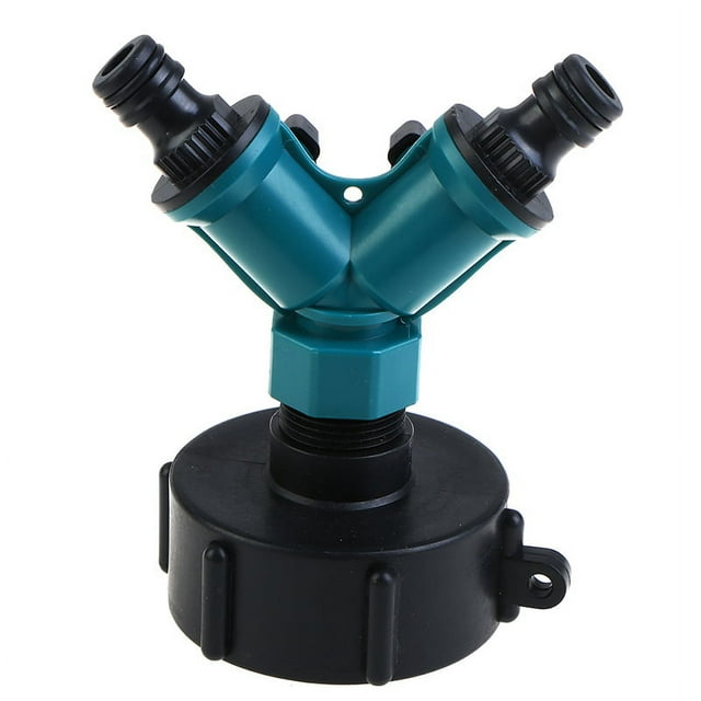 Y Shaped Quick Valved Connector IBC Tank Adapter Tap Connector Valve ...