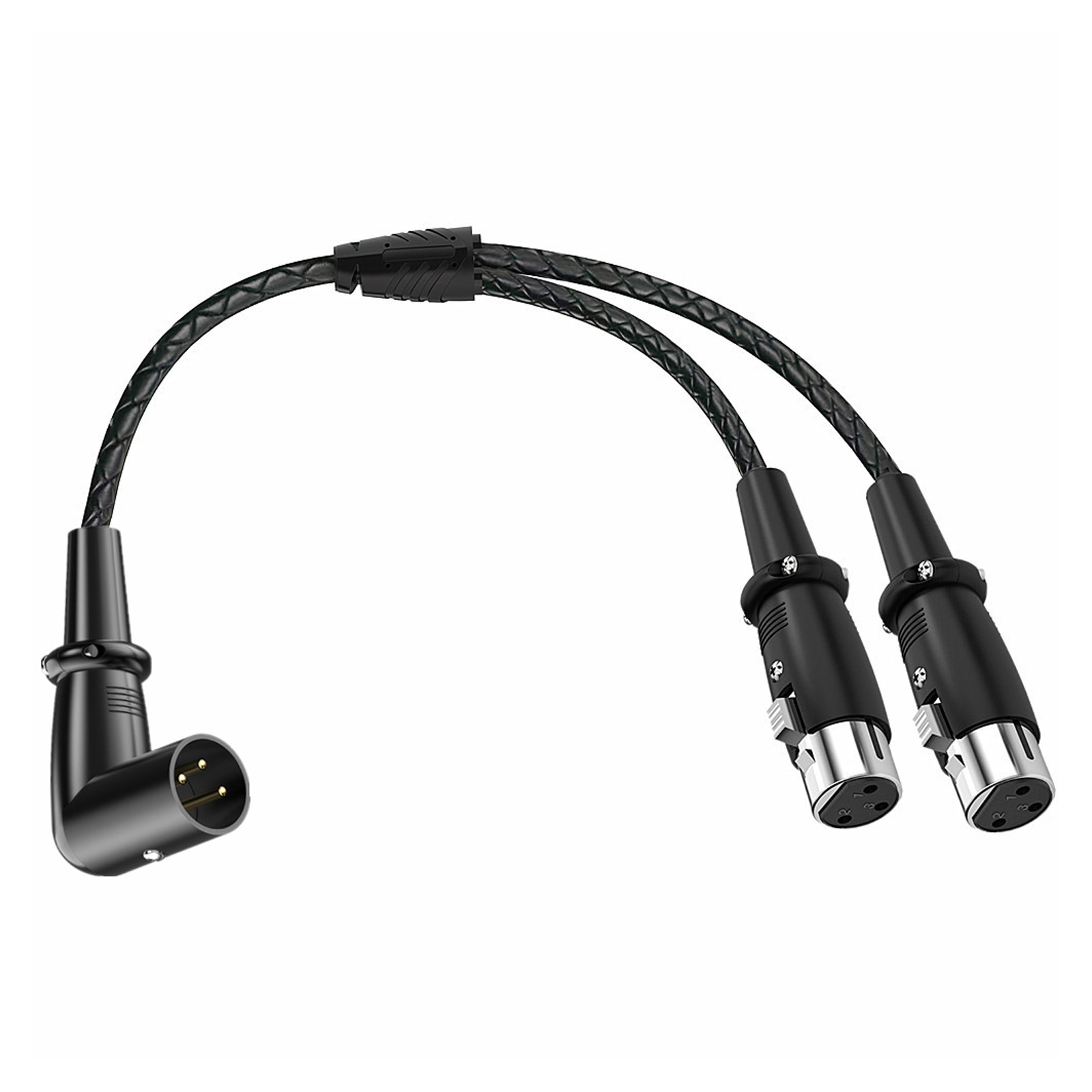 Y Shaped XLRSplitter Cable 3Pin Male to 2XLR Female Connectors 50cm/19 ...