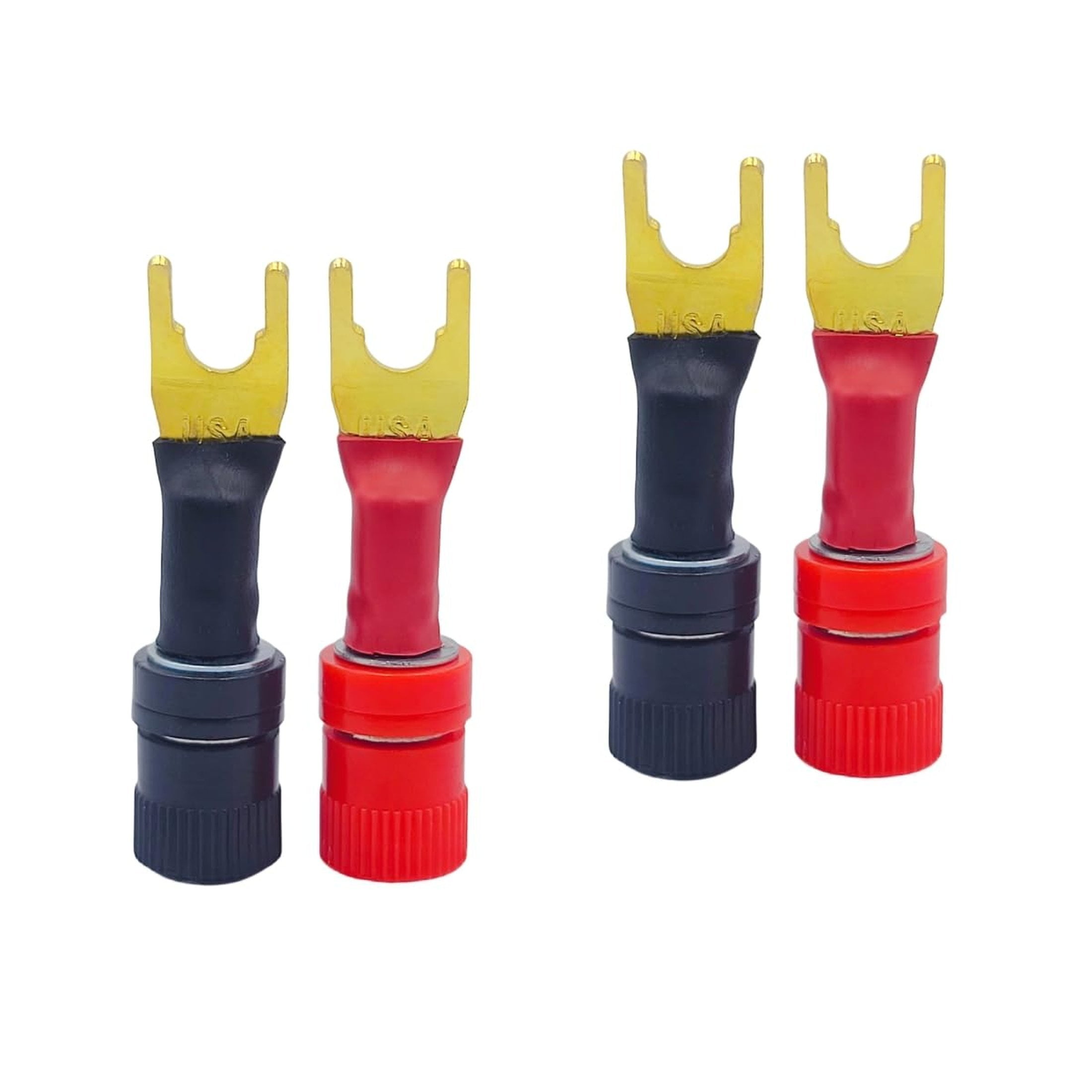 Y Spade Plug Adapter Set for 4 mm Banana Female Jack Socket Connections ...