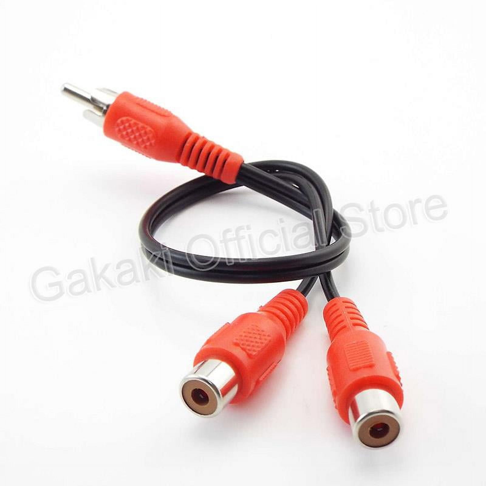 Y Splitter Audio Cable RCA Male to 2 Female Plug RCA Connector Adapters ...