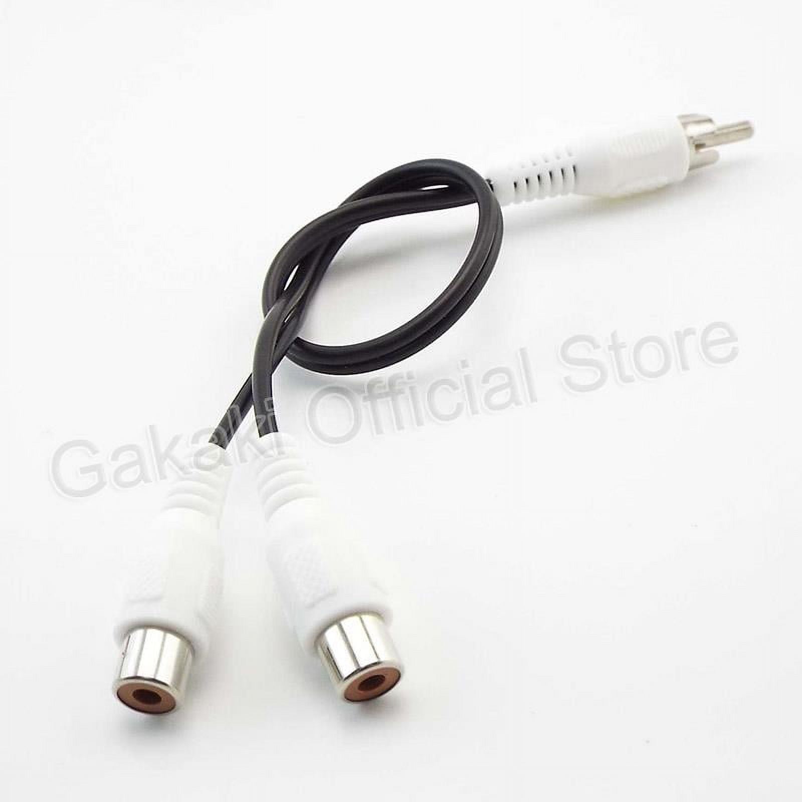 Y Splitter Audio Cable RCA Male to 2 Female Plug RCA Connector Adapters ...