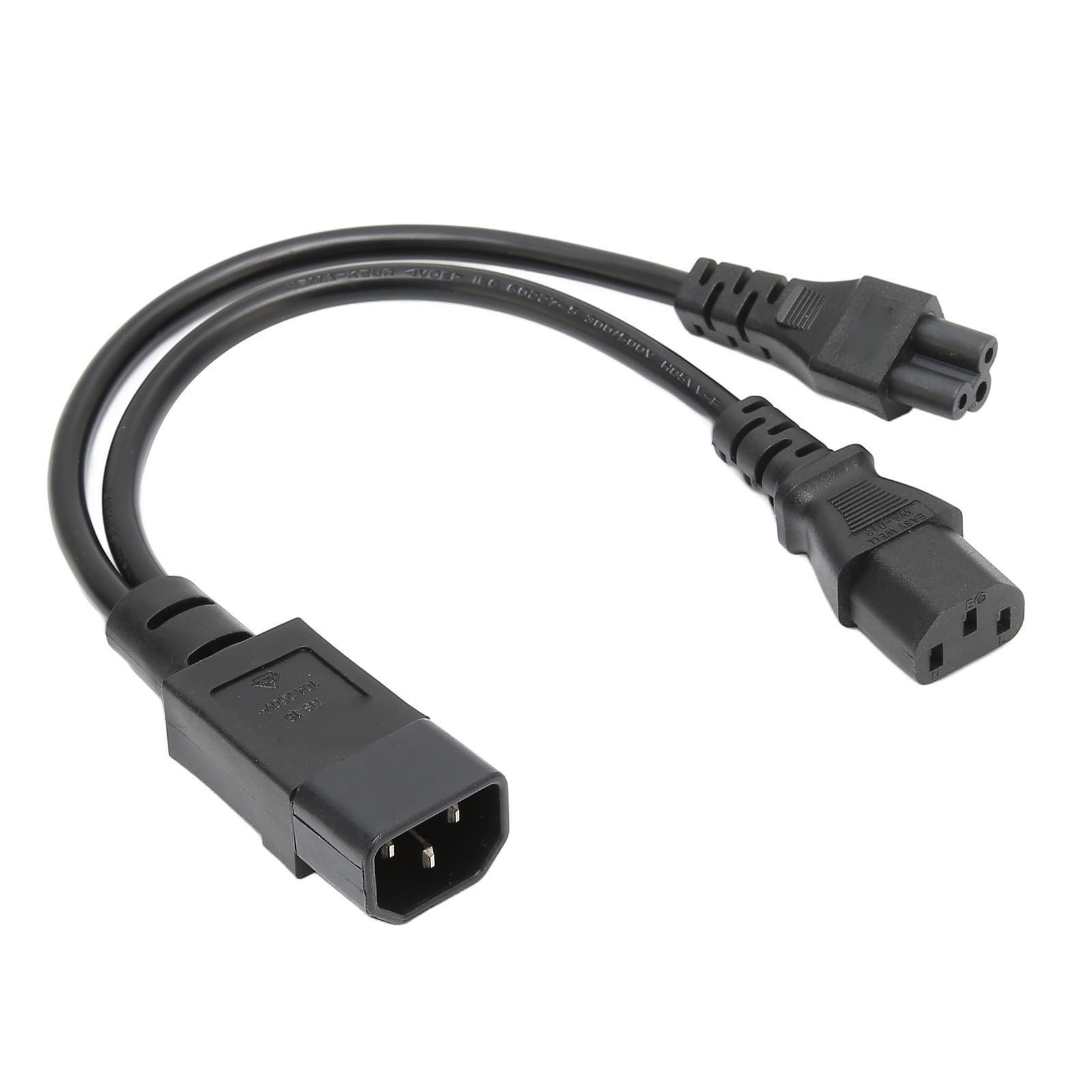 Neyseki Y Splitter Power Plug Cord IEC 320 C14 Male to C13 and C5 ...