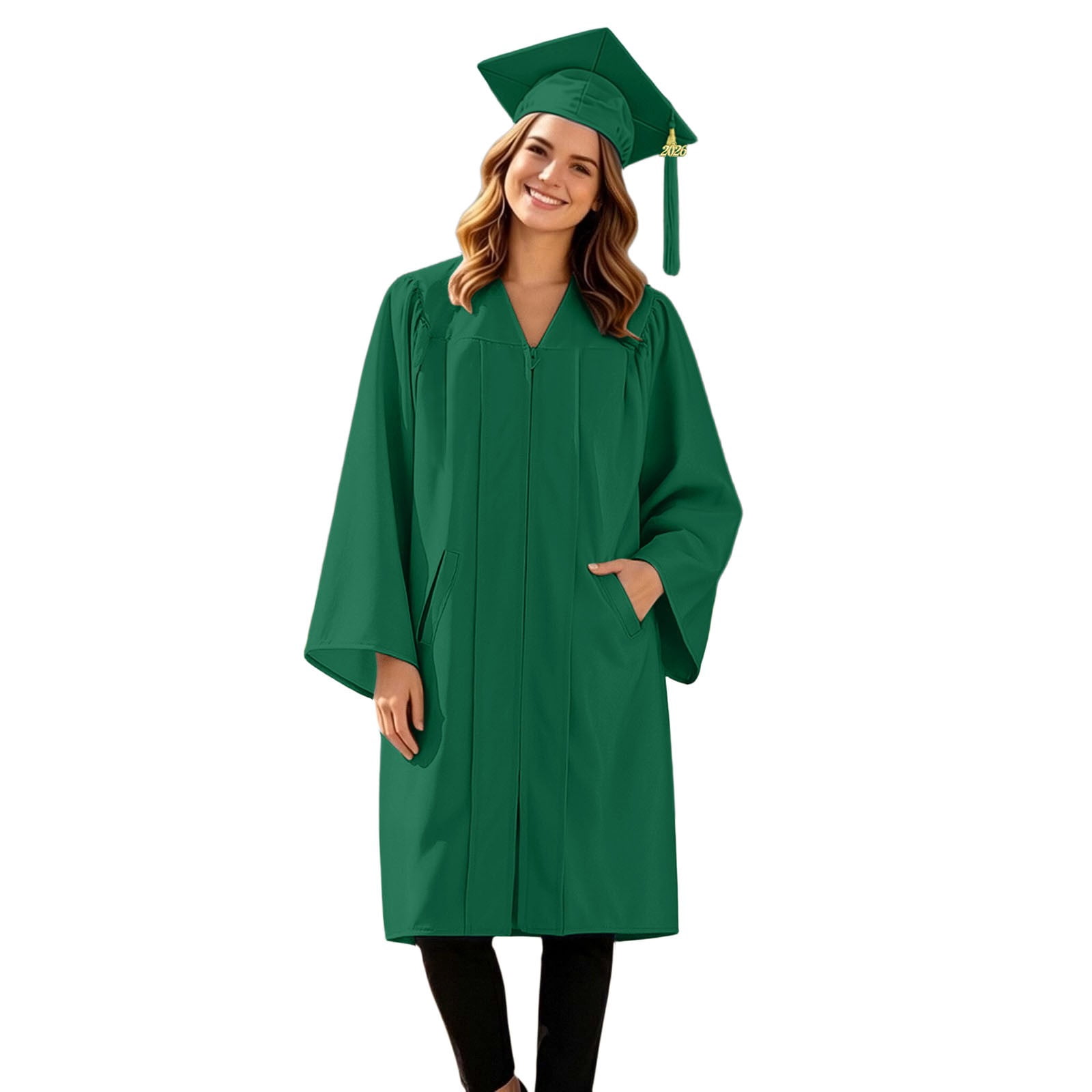 Y-Sunset Adult Graduation Gown with Pockets Formal Academic Regalia for ...