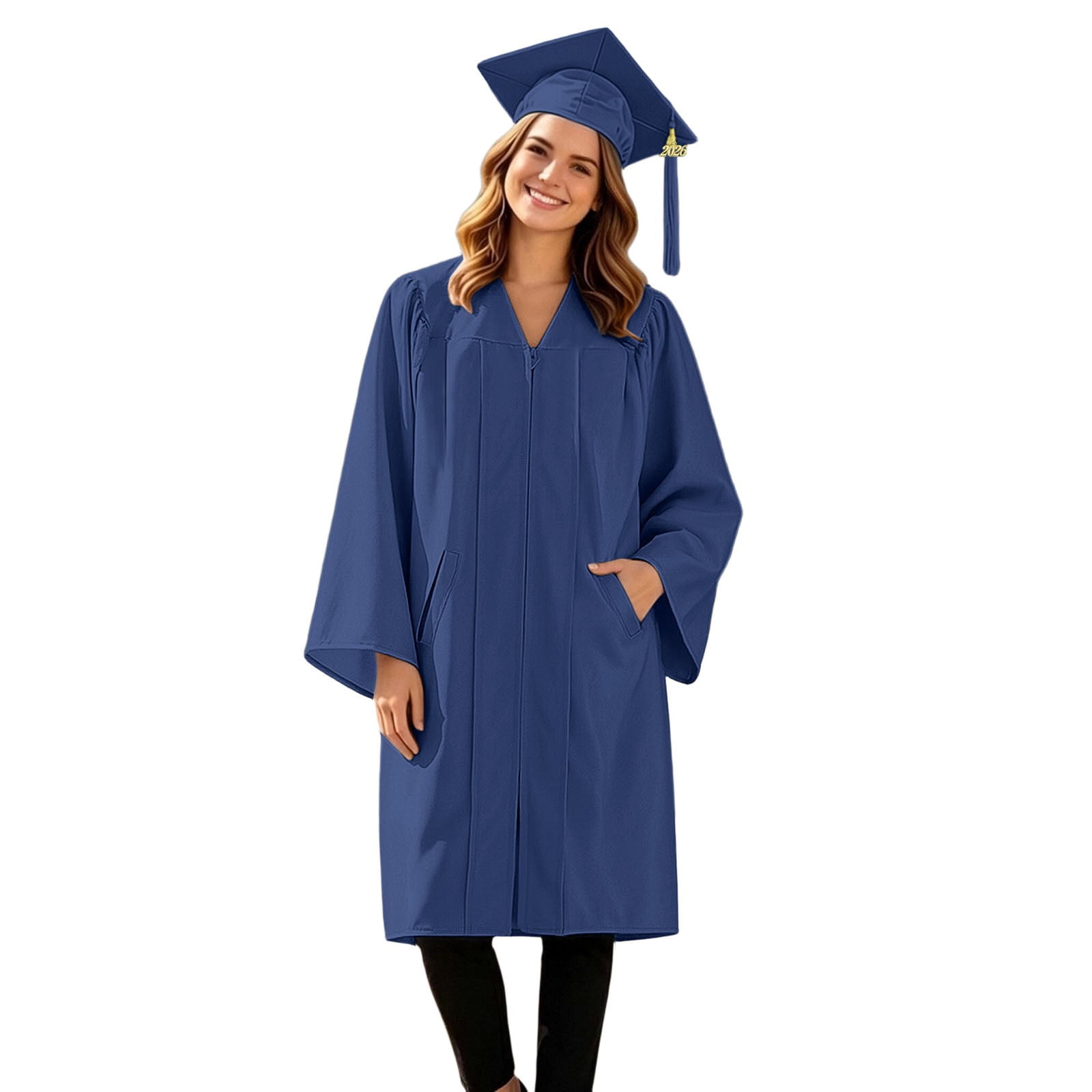 Y-Sunset Adult Graduation Gown with Pockets Formal Academic Regalia for ...
