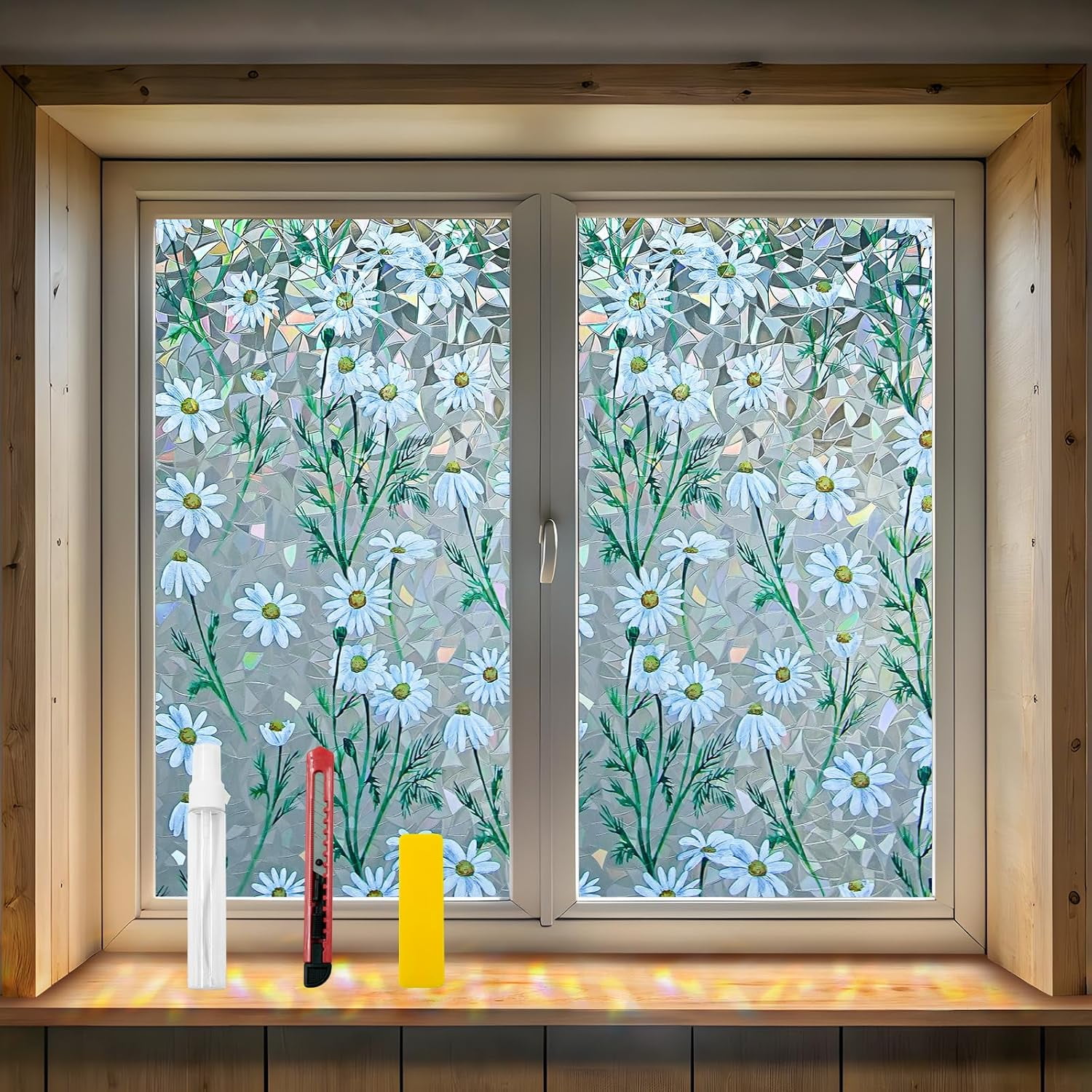 Y Sunshine Privacy Window Film with Installation Tool Decorative ...