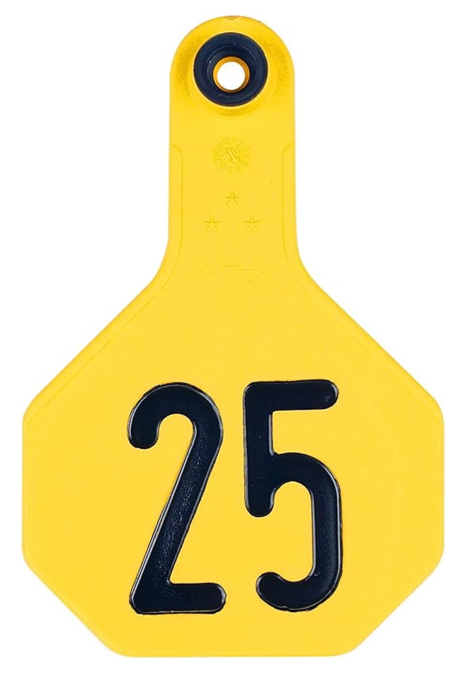 Y-TEX MD3 Yellow Ear Tags - 51-75 Numbering - Cattle Identification ...