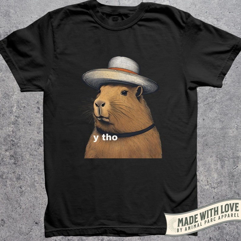 Y Tho Capybara Vintage T Shirt, Funny Capybara T, Meme Shirt Funny Gift ...