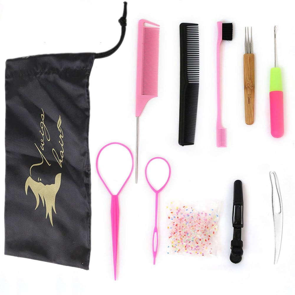 Y WIGS 10pcs Loc Extension Tools Kit for Dreadlocks - Dreadlock Crochet ...