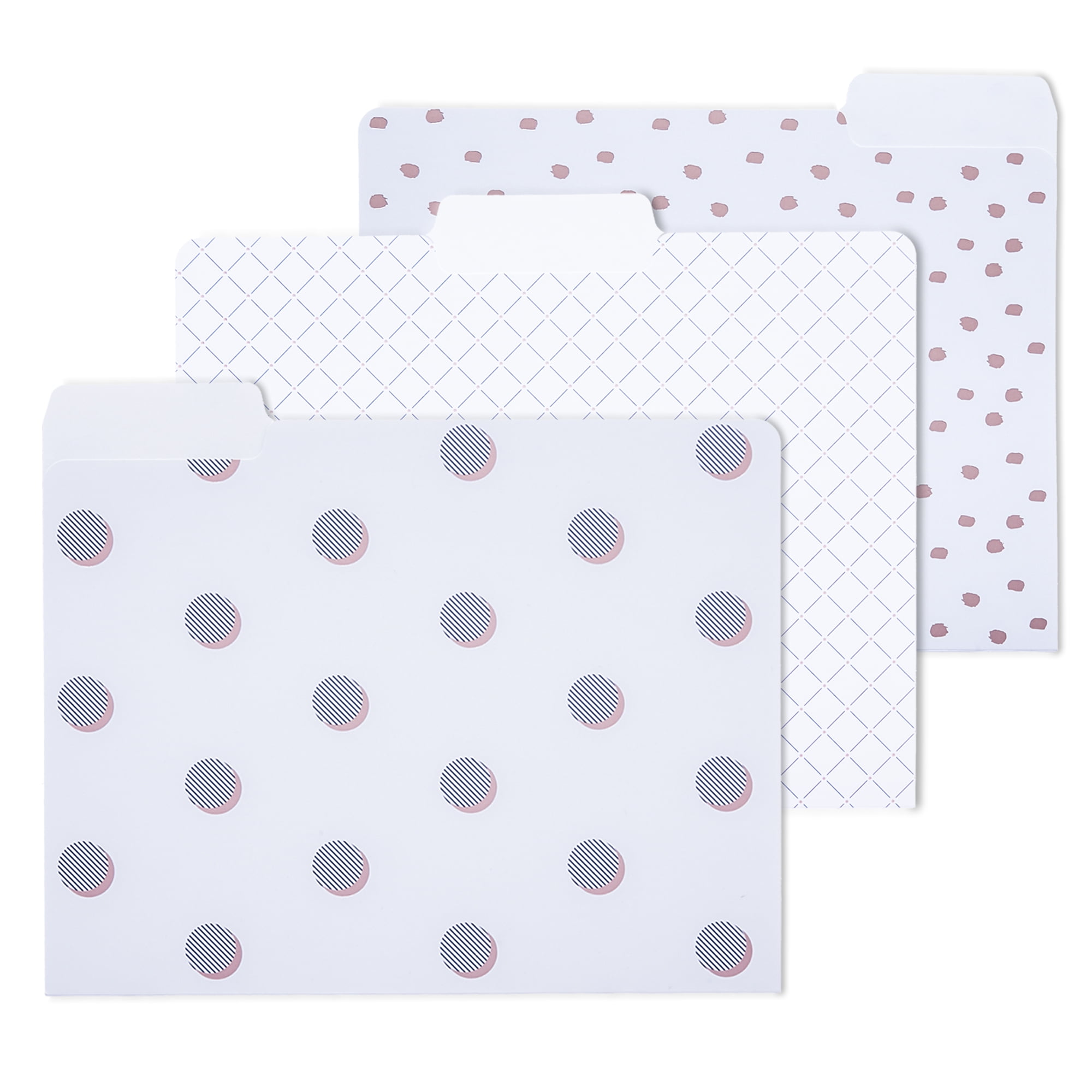 Y YOMA 12 Pack Rose Gold File Folders Letter Size Decorative File ...