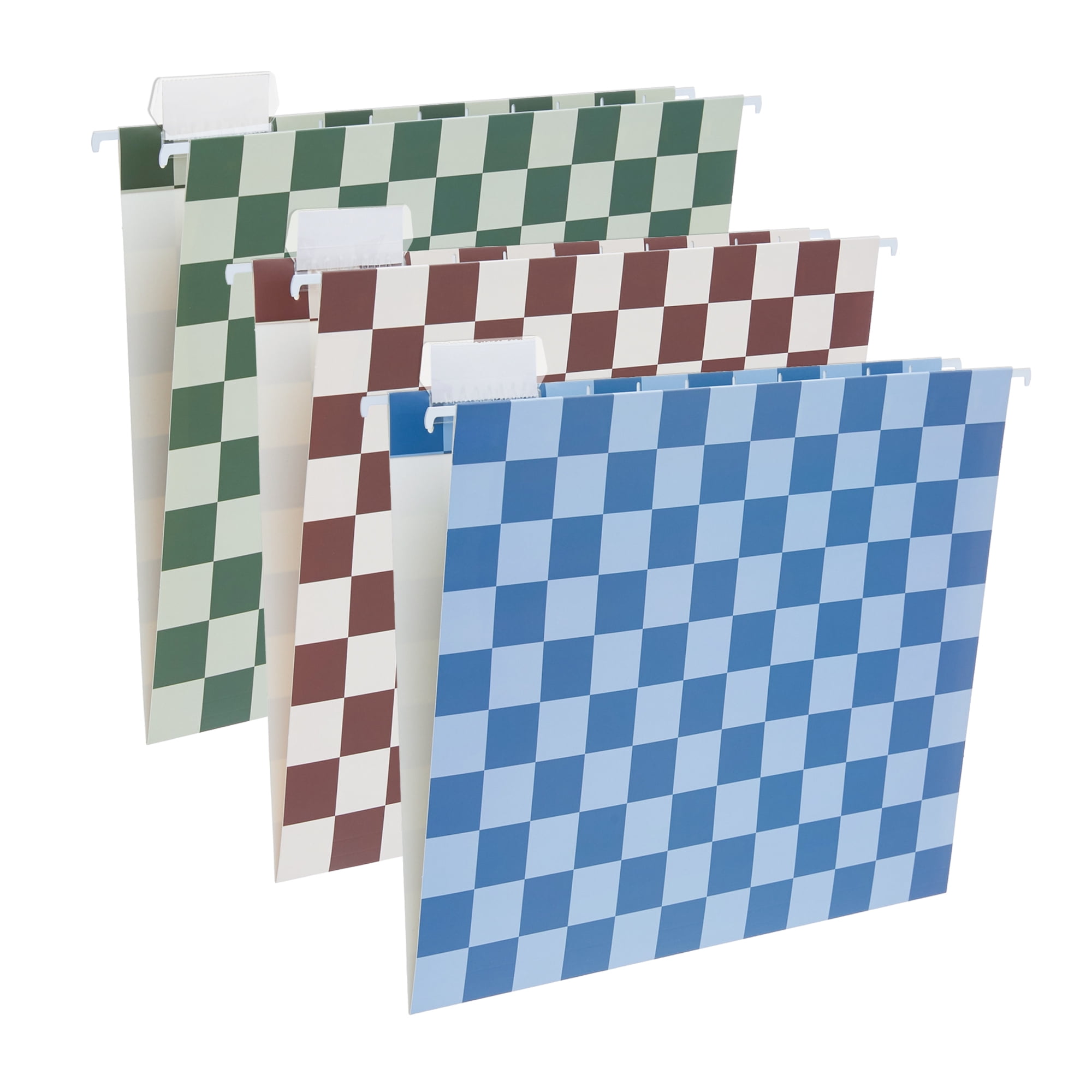 Y YOMA 6 Pack Decorative Hanging File Folders Letter Size Checkerboard Hanging Folder Pretty ...