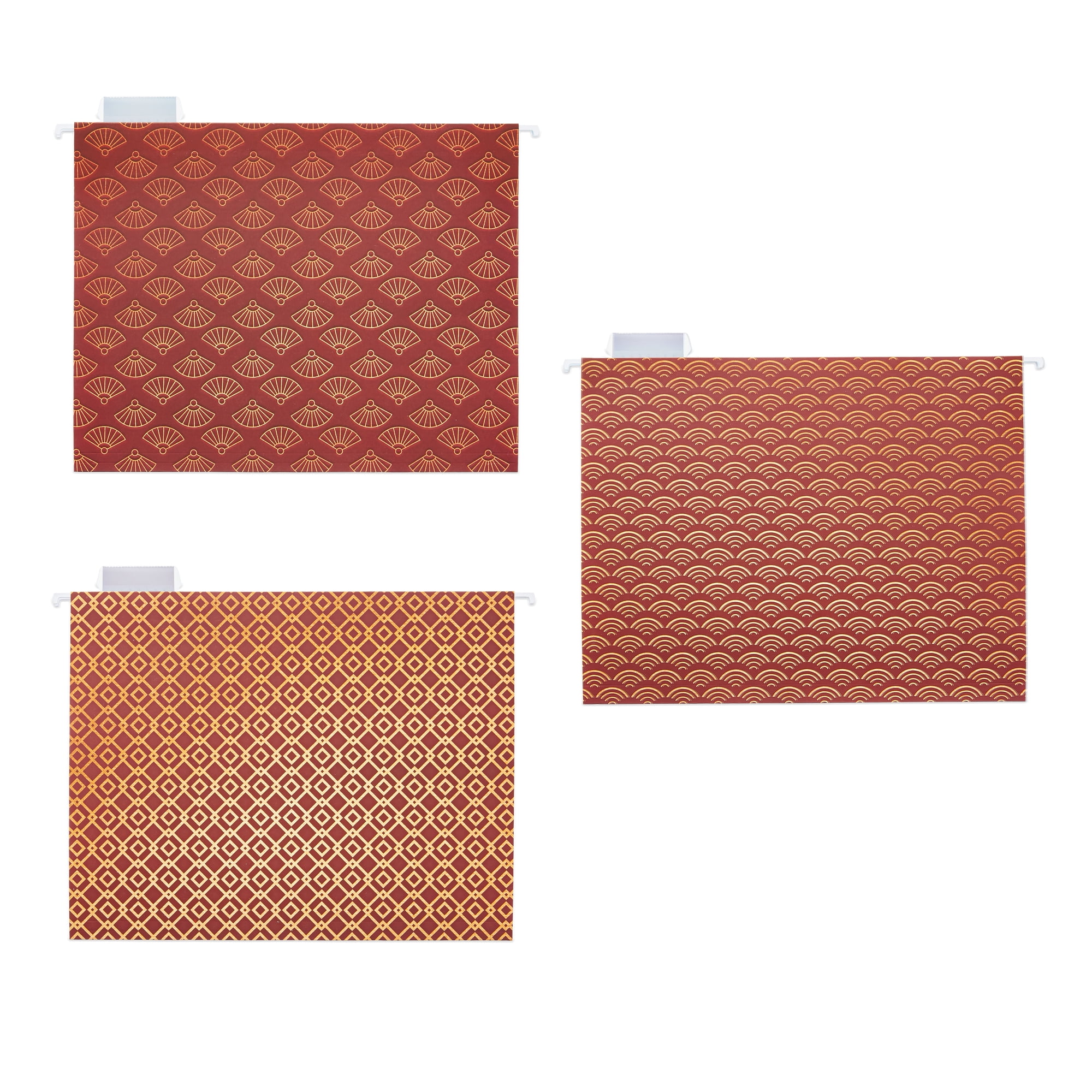 Y YOMA 6 Pack Decorative Hanging File Folders Letter Size Marble Cute ...