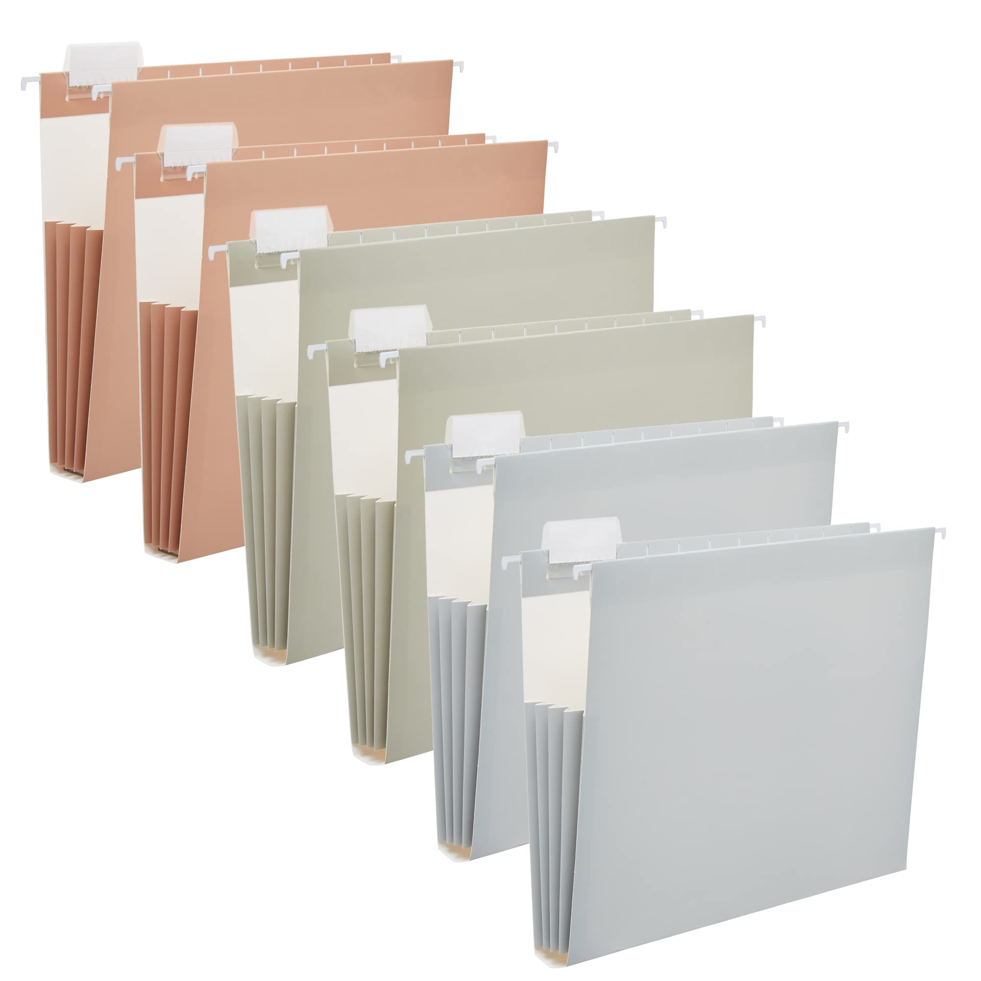 Y YOMA 6 Pack Extra Capacity Hanging File Folders Letter Size Accordion ...
