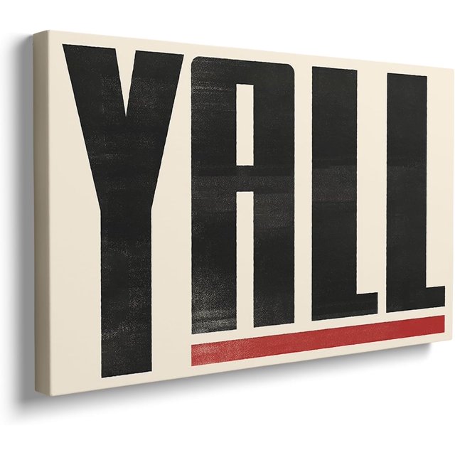 Y''all Means All Typography Poster, Funny Wall Decor Western Wall Art ...