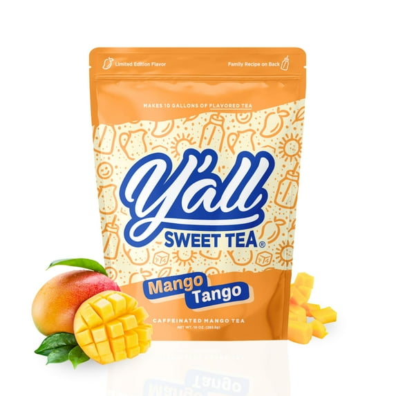 Y'all Sweet Tea - Mango Flavored Iced Tea Bags One Gallon Size in 10 ...