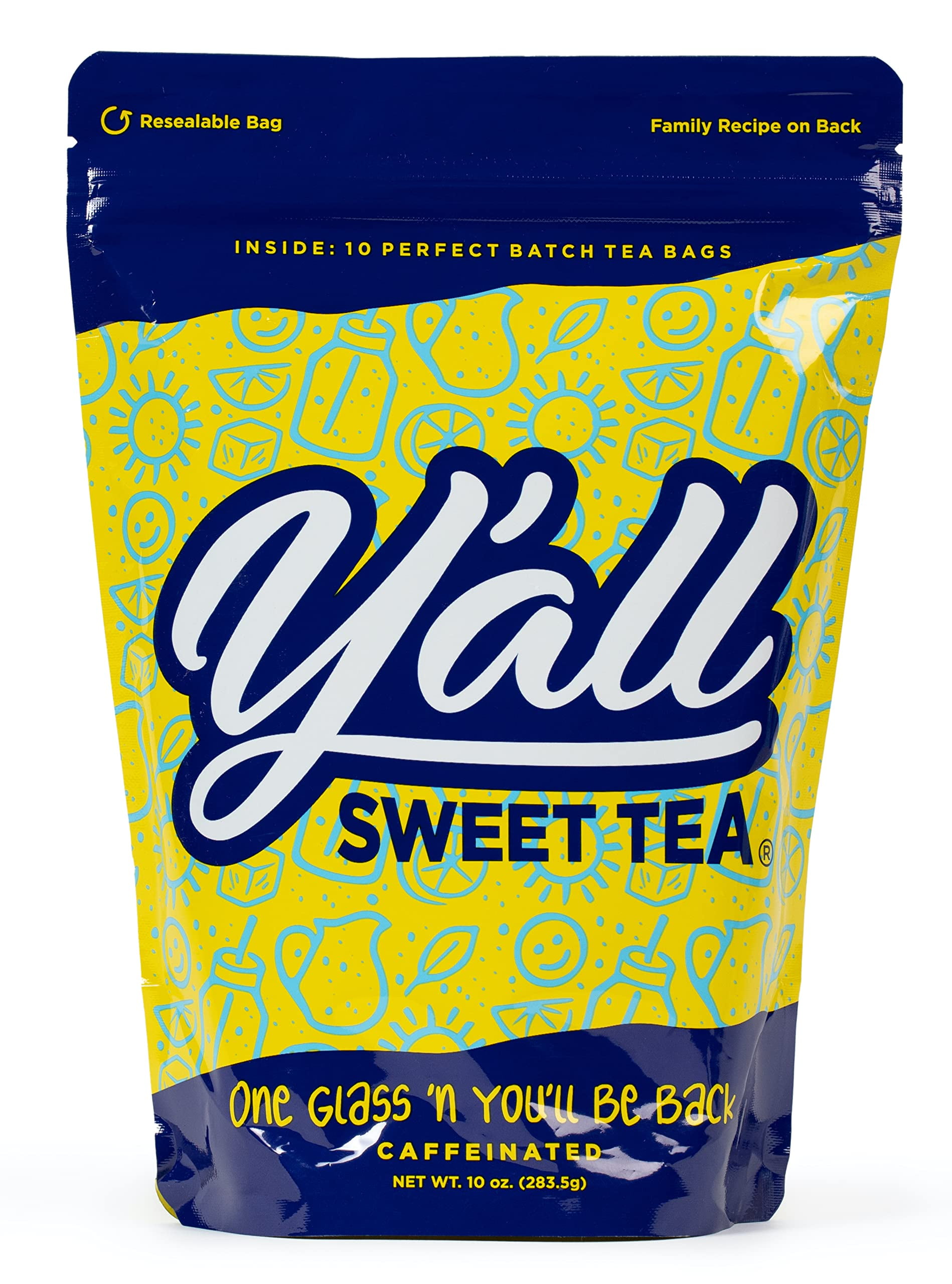 Y'all Sweet Tea - Iced Tea Bags One Gallon Size in 10 Gallons per pack ...