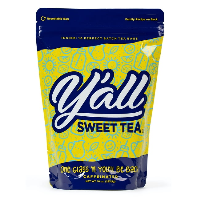 Y'all Sweet Tea - Pack of 10 Perfect Batch Tea Bags - One Gallon Size ...