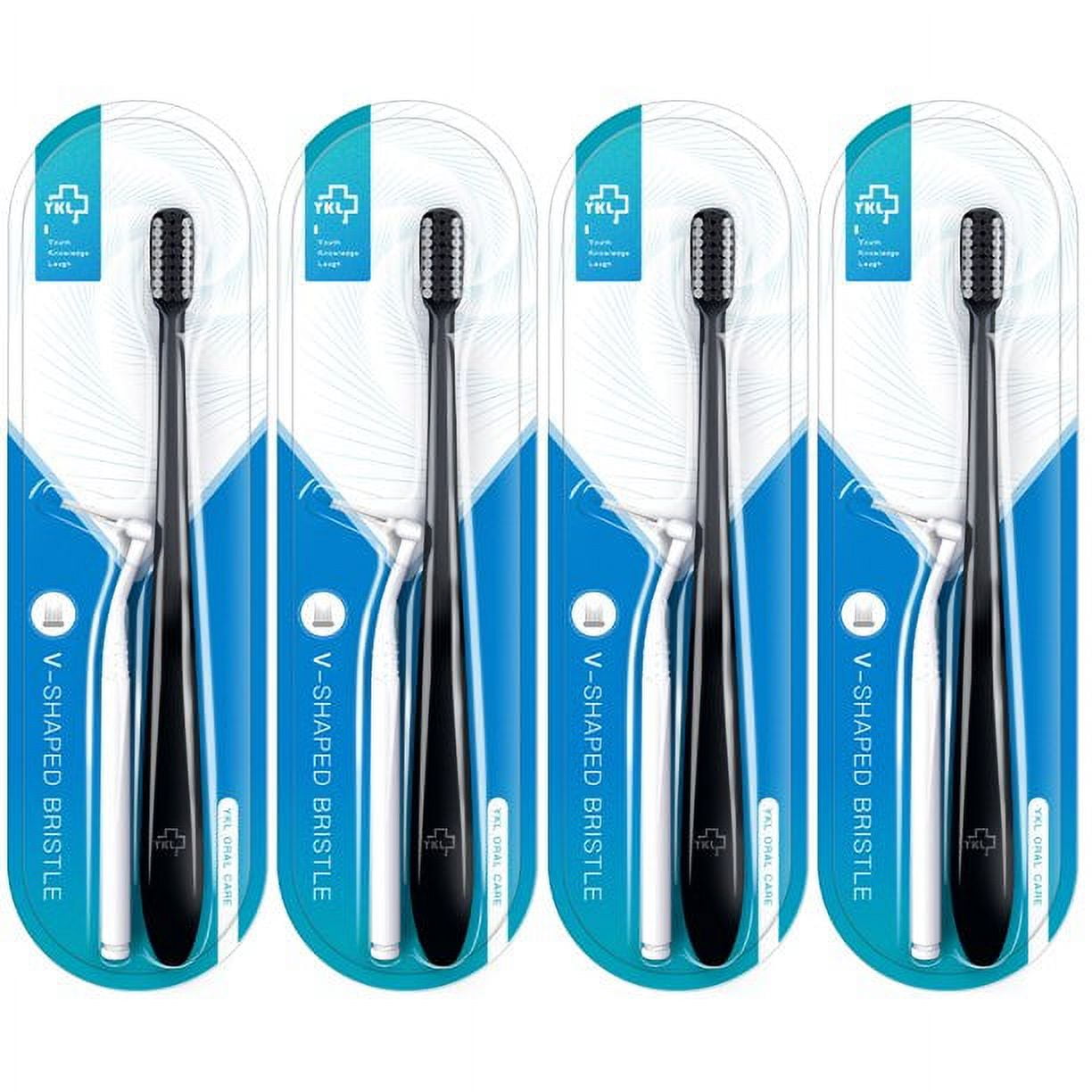 Y-kelin V-Shaped Orthodontic Toothbrush Soft Bristle (4 pcs) with one ...