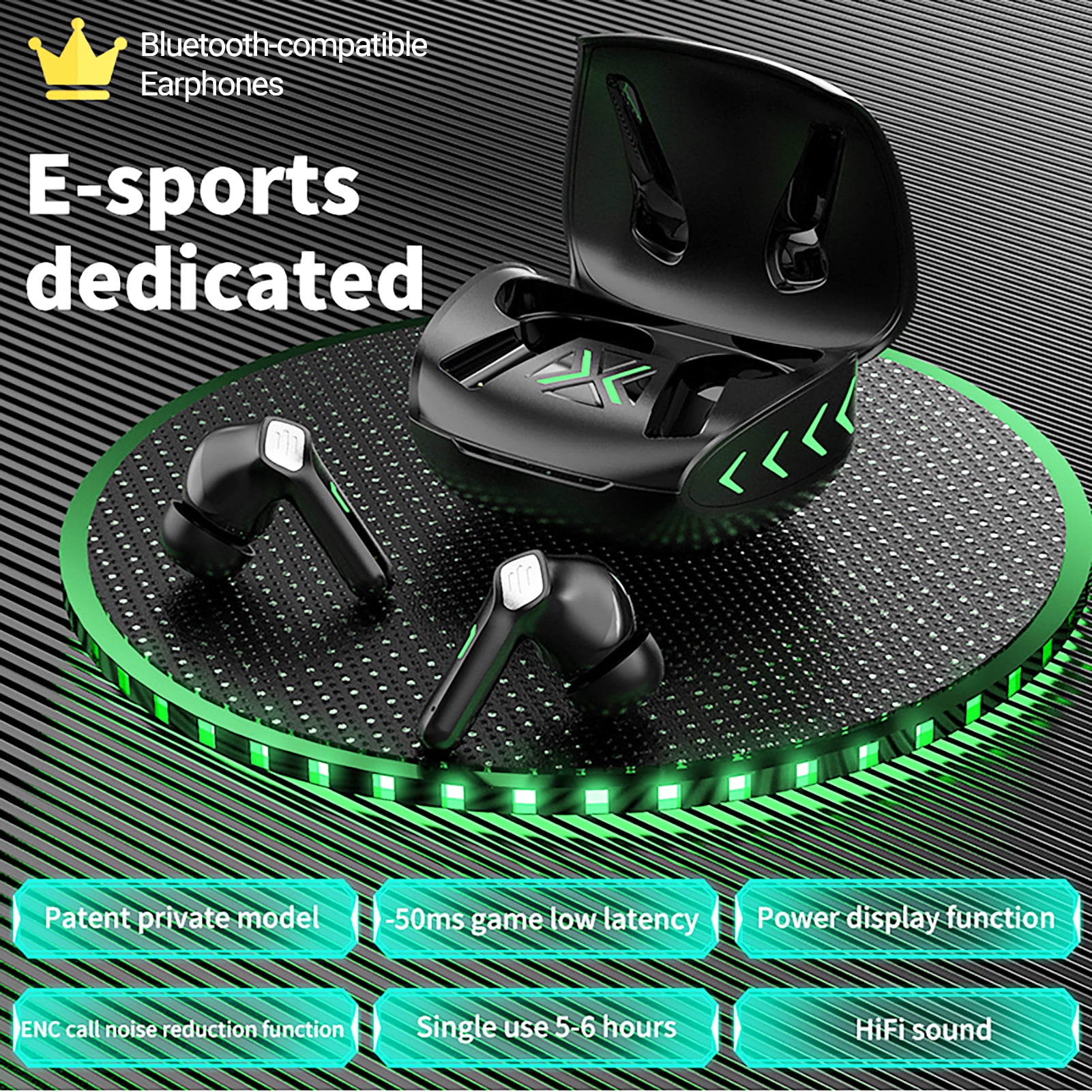 Y1 Bluetooth-compatible Earphones In-ear Low Latency Dual Mode Wireless ...
