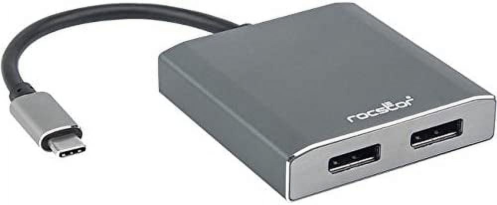 Y10A201-A1 Premium USB-C to Dual DisplayPort Multi Monitor Adapter - 4K 60Hz – USB Type- C 2 ...
