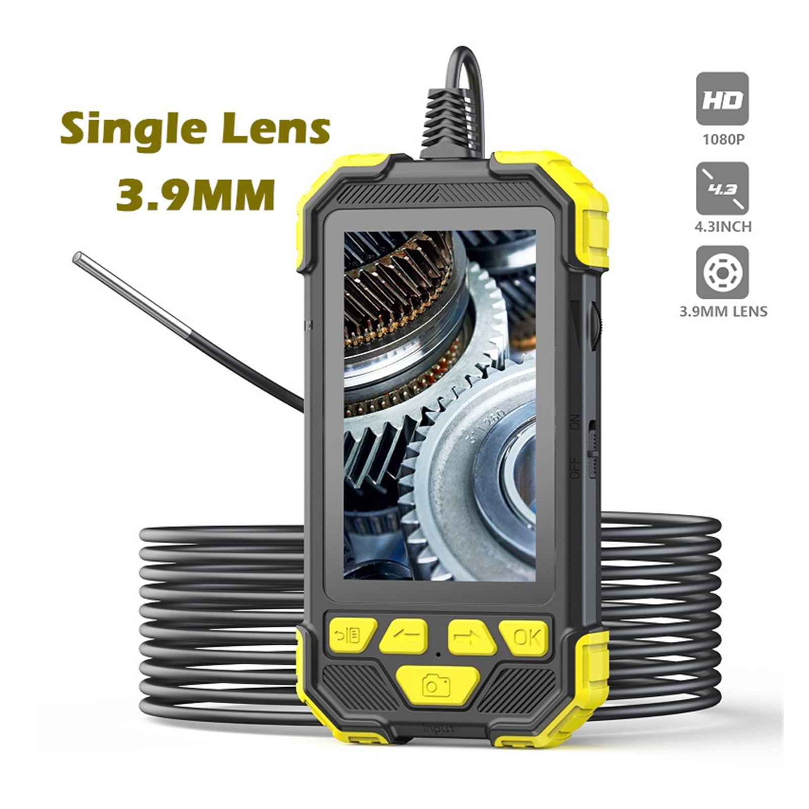 Y19 Industrial Endoscope Single & Dual Lens Camera HD1080P 4.3" IPS ...