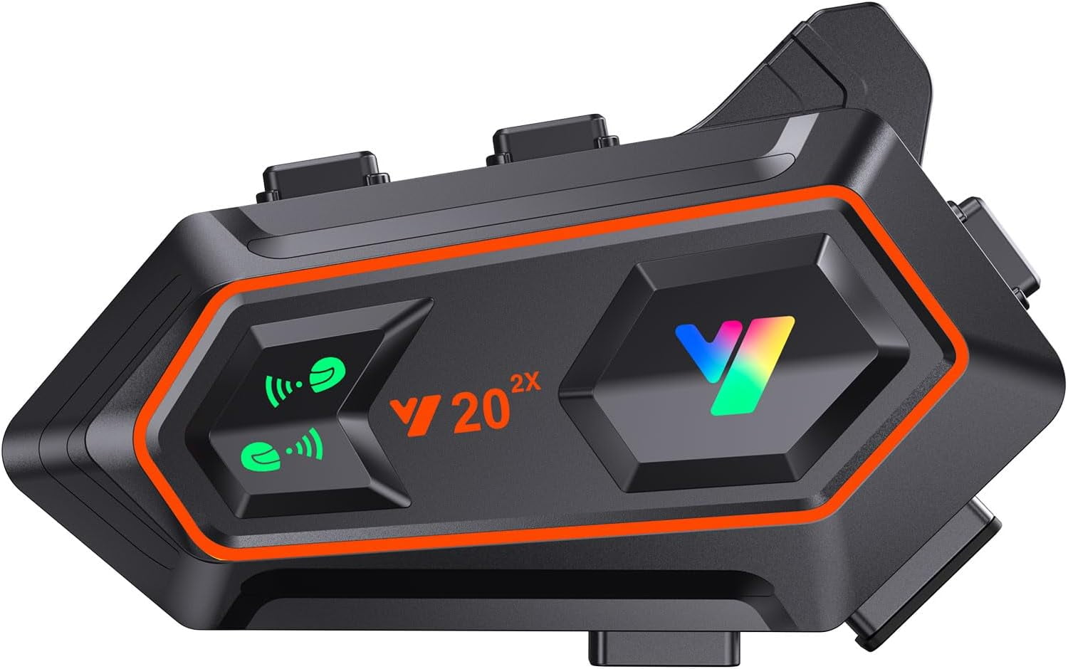 Y20-2X Motorcycle Helmet Bluetooth Headset, Flash Color RGB Lighting ...