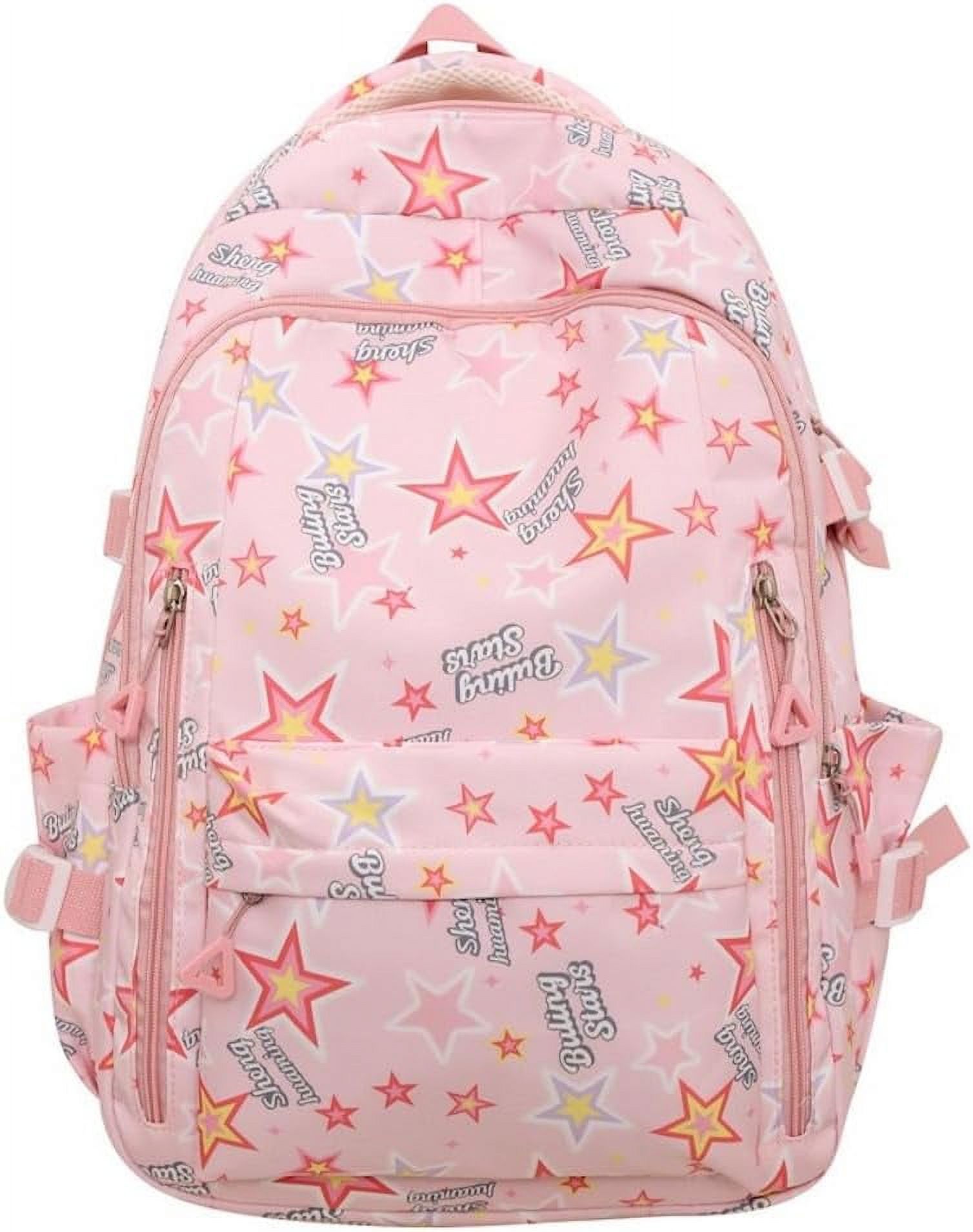 Y2K Backpack Blasting Stars Cute Preppy Backpack Large Bookbag Laptop ...