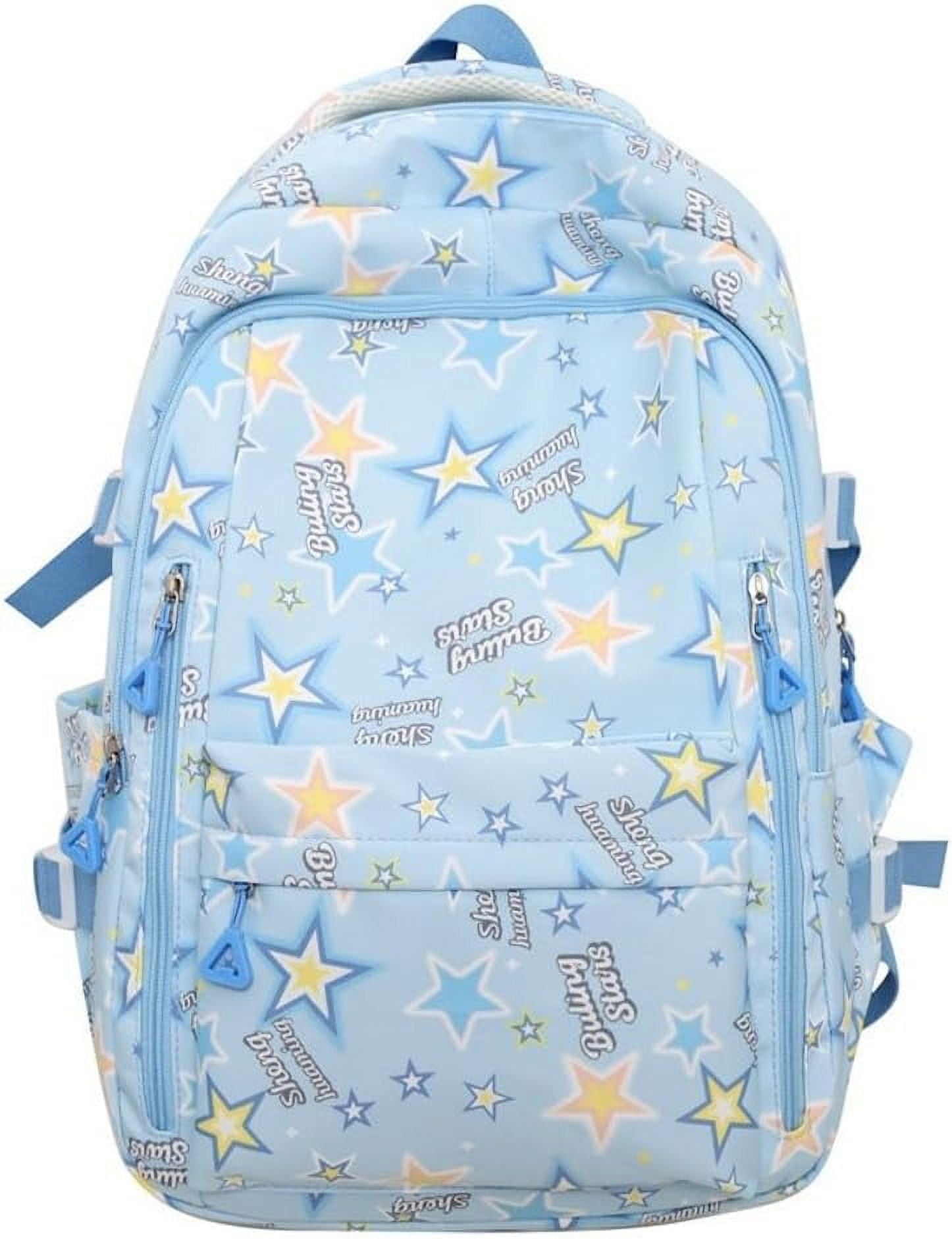Y2K Backpack Blasting Stars Cute Preppy Backpack Large Bookbag Laptop ...