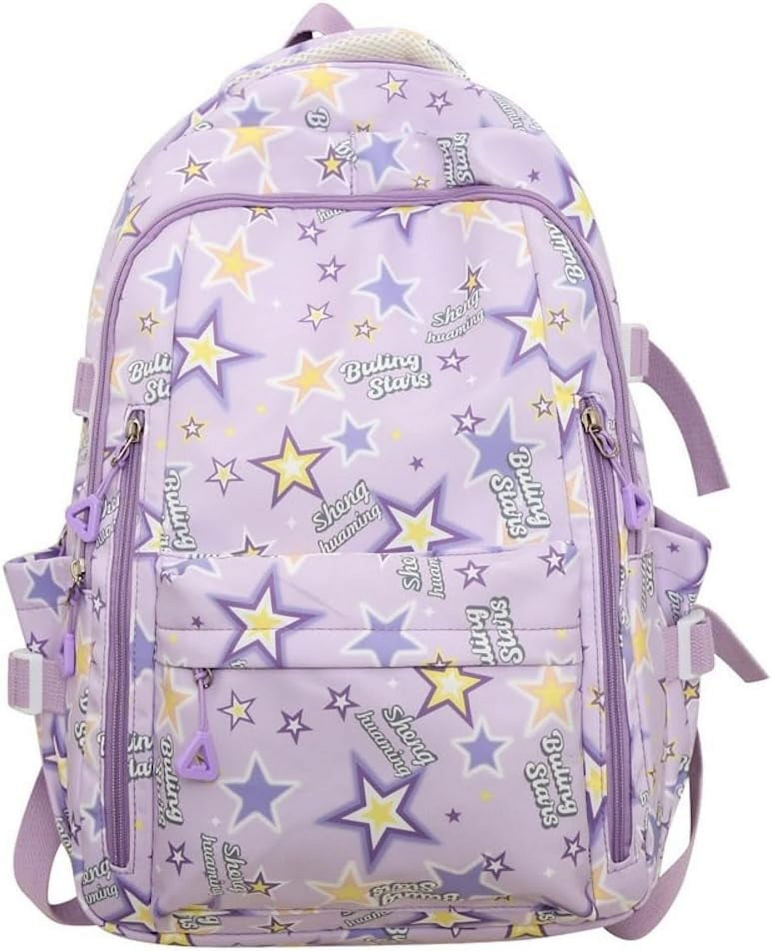 Y2K Backpack Blasting Stars Cute Preppy Backpack Large Bookbag Laptop ...