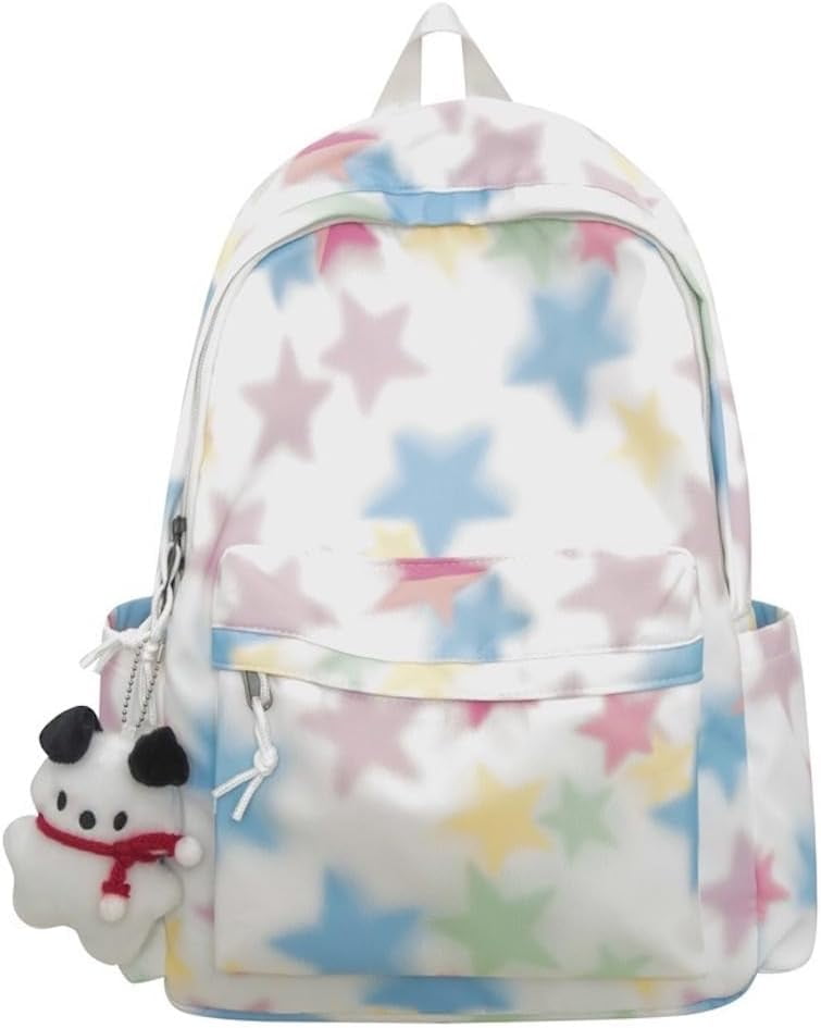 Y2K Backpack with Plushies Colorful Stars Backpack Cute Aesthetic ...