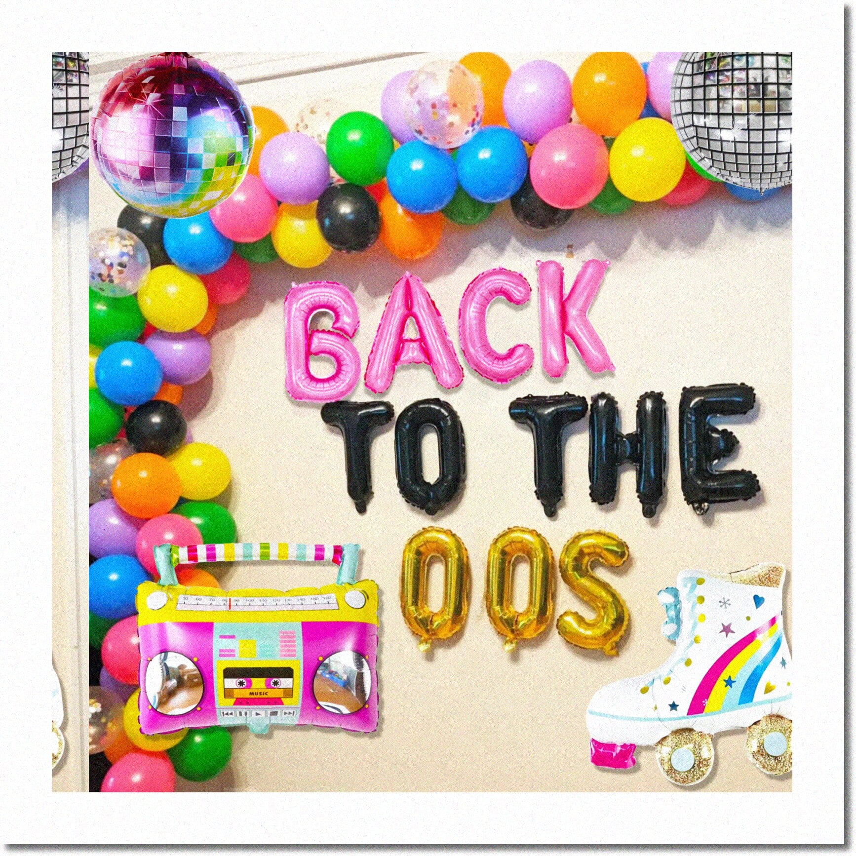 Y2K Blast Party Pack - 5 PCS 00s Decorations, Balloons, Hip Hop ...