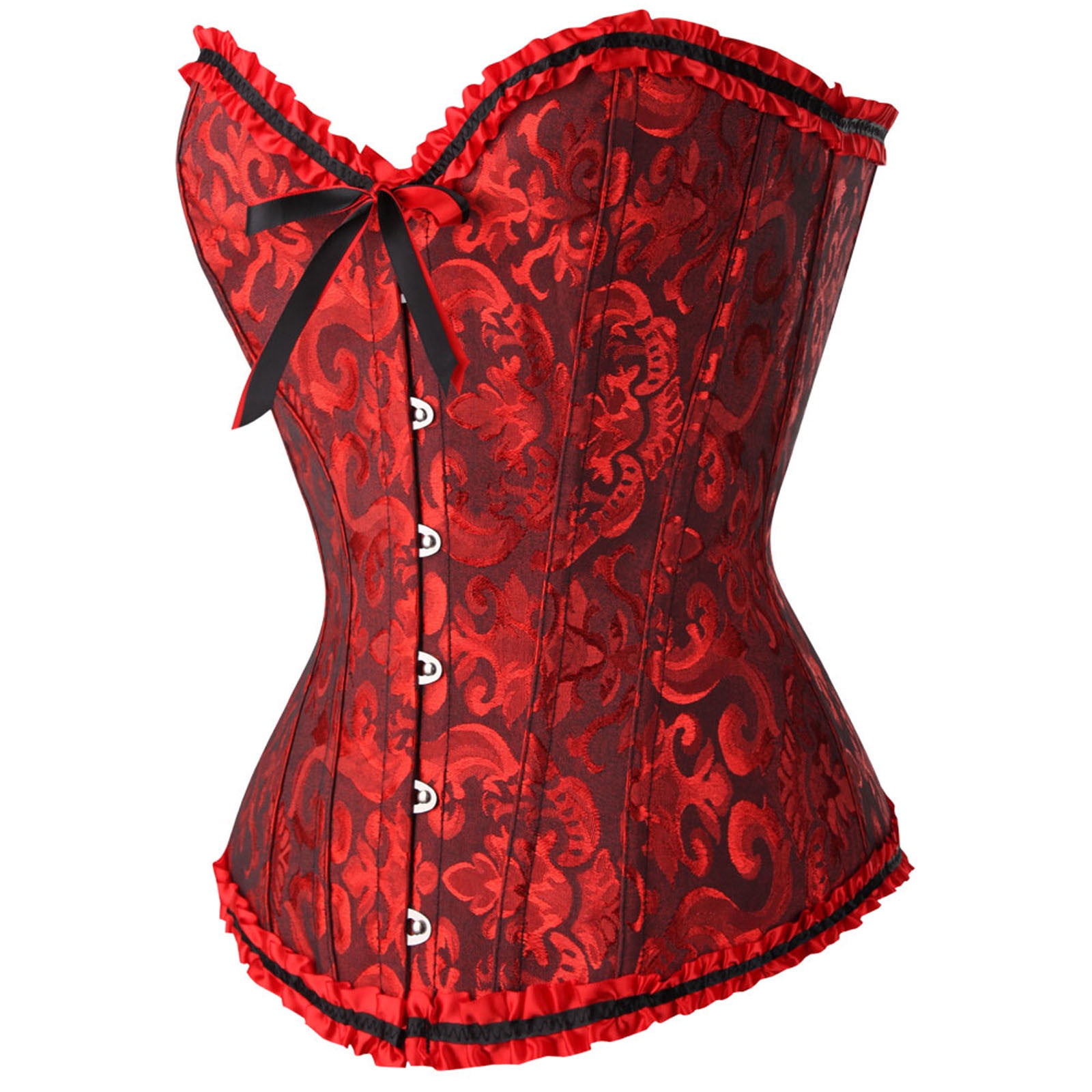 Y2K Corsets Tops for Women Sexy Strong Boned Floral Corset Lace Up ...