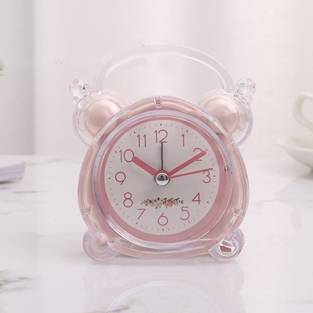 Y2K Girls Silent Clock Cartoon Kawaii Student Bedroom Dormitory Wake Up ...