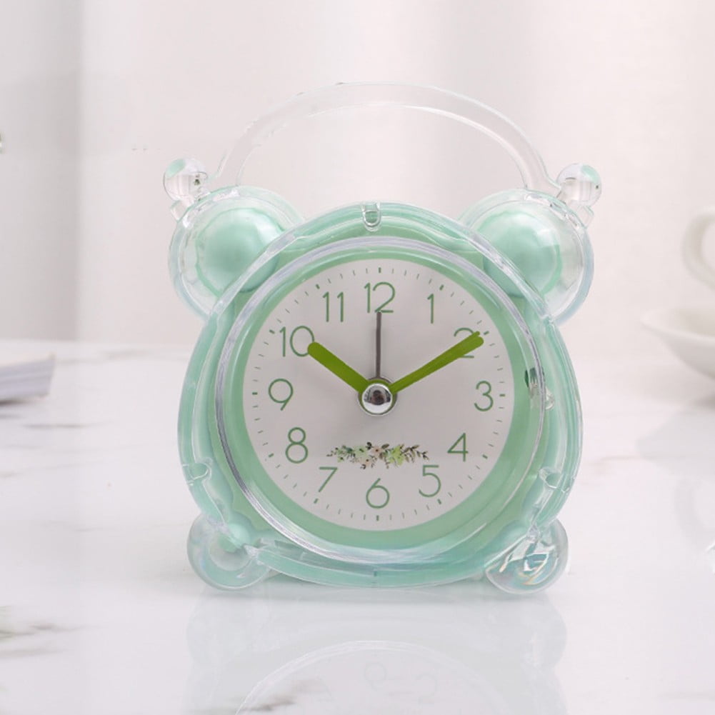 Y2K Girls Silent Clock Cartoon Kawaii Student Bedroom Dormitory Wake Up ...