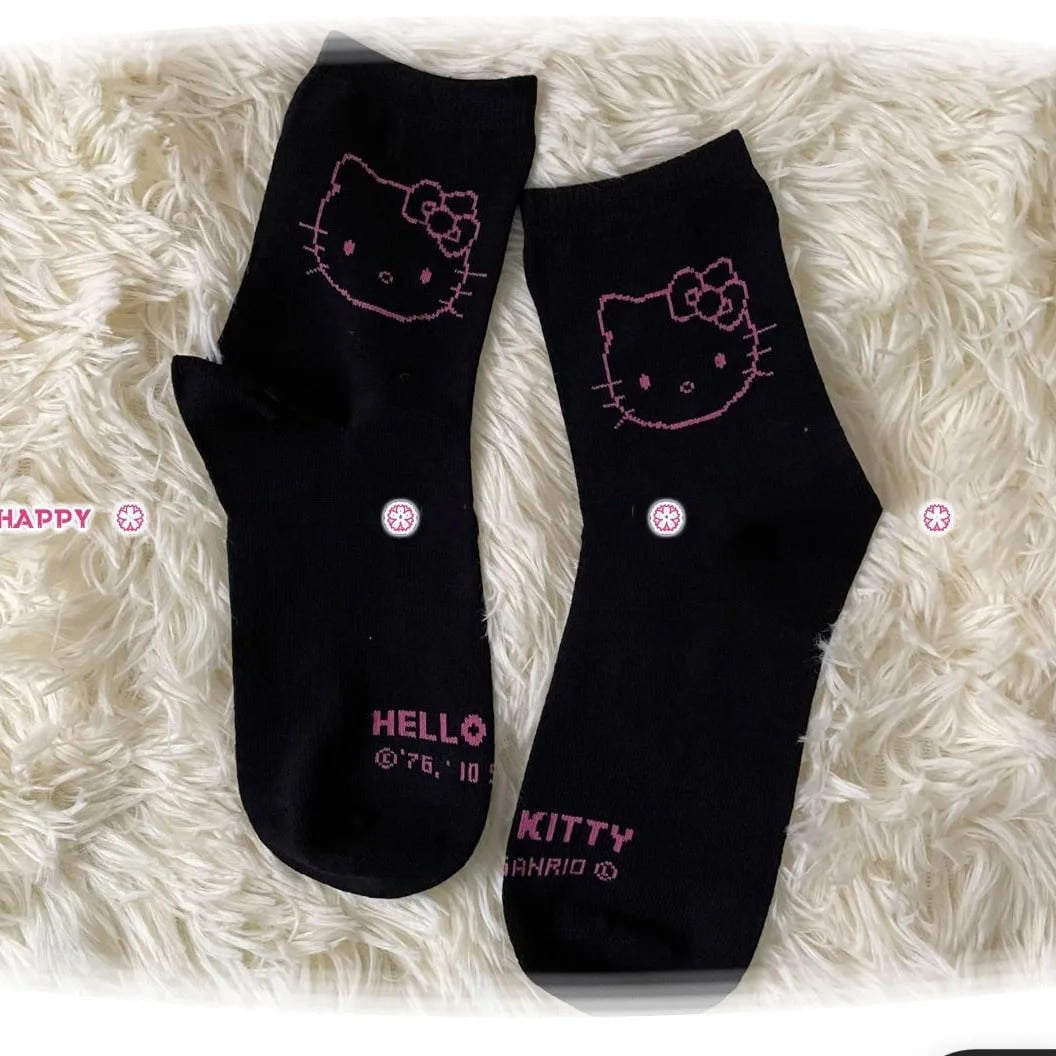 Y2K Hello Kitty Socks for Girls Medium Socks Kawaii Sanrio Hello Kitty ...