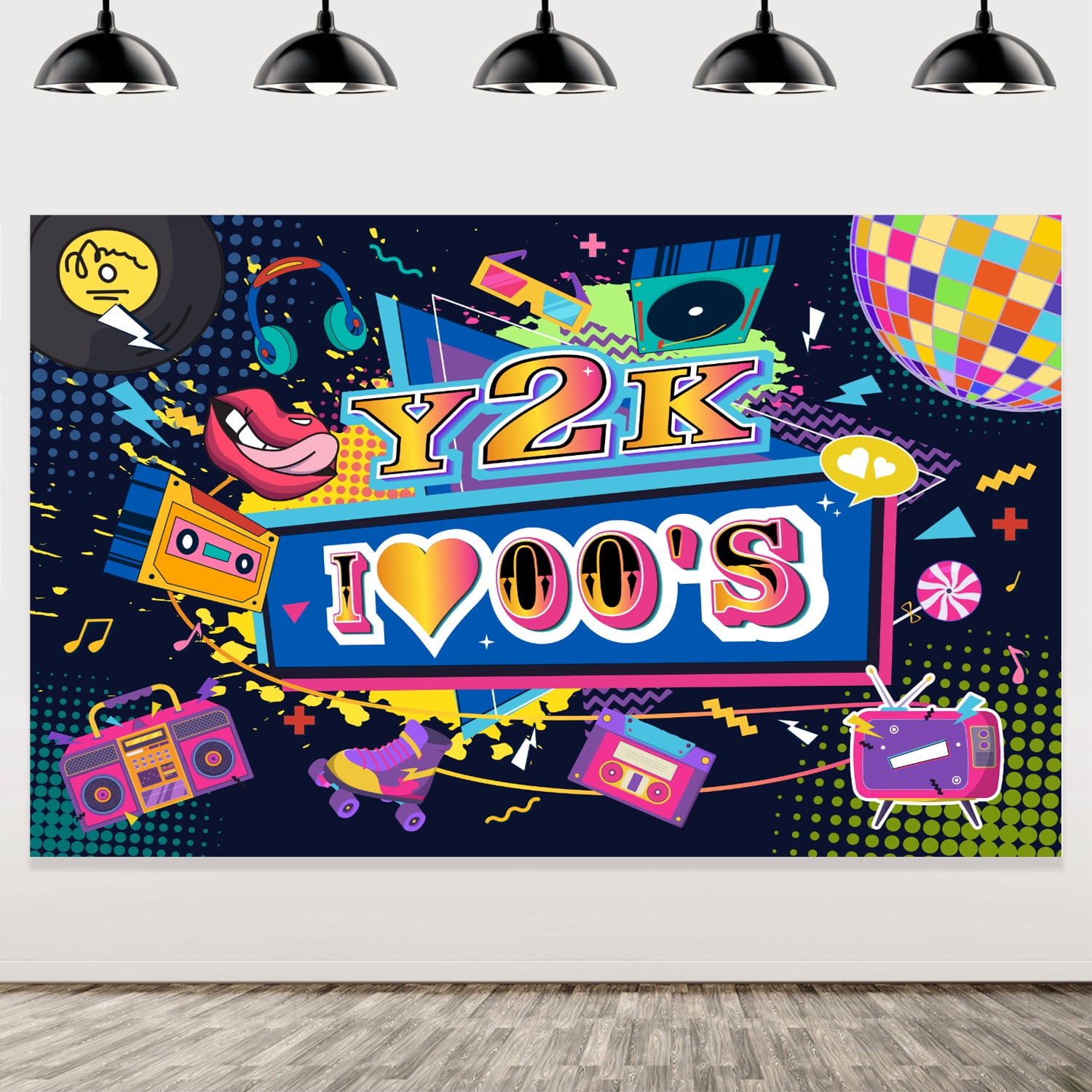 Y2K Hip Pop Themed Background, Hip Pop Early 2000s Birthday Backdrop ...