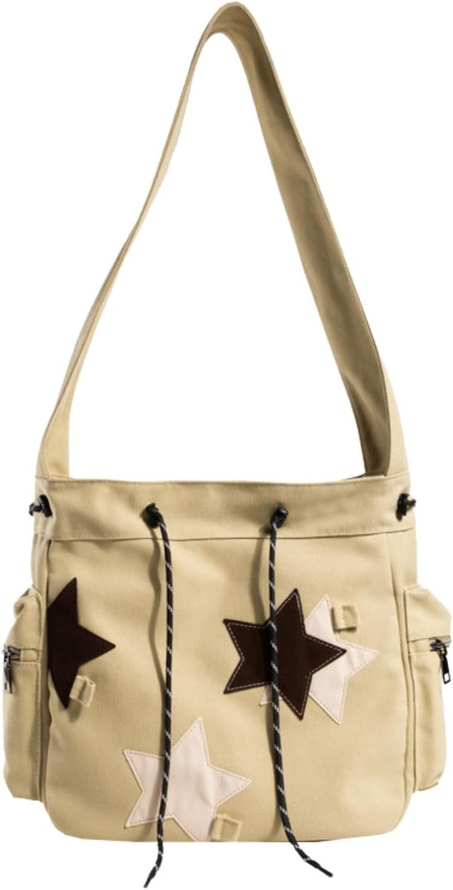 Y2K Star Canvas Messenger Bag, Cute Tote Bags Aesthetic, Small Shoulder ...