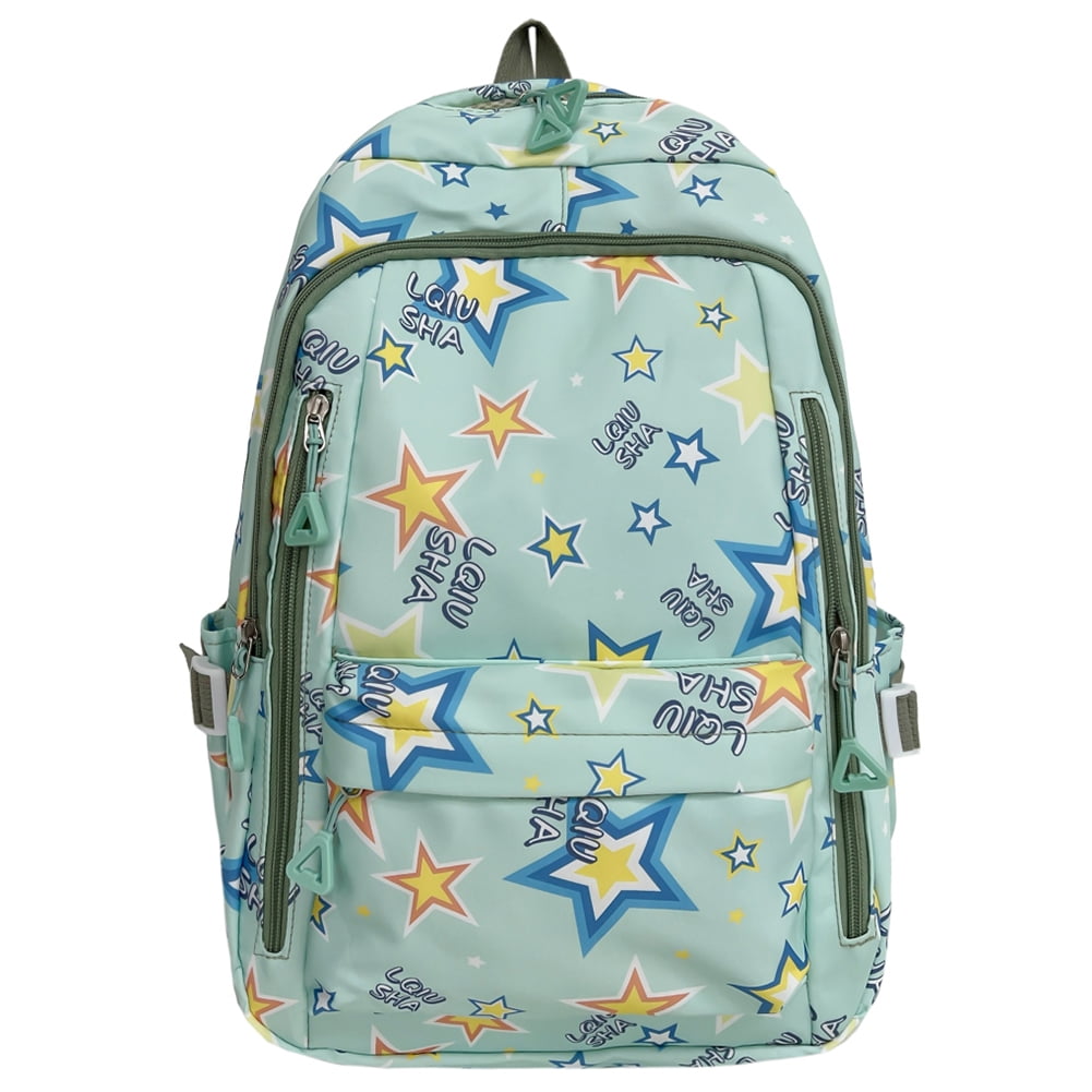 Y2K Star Fashion Backpack Nylon Students Book Bag for Outdoor Travel ...