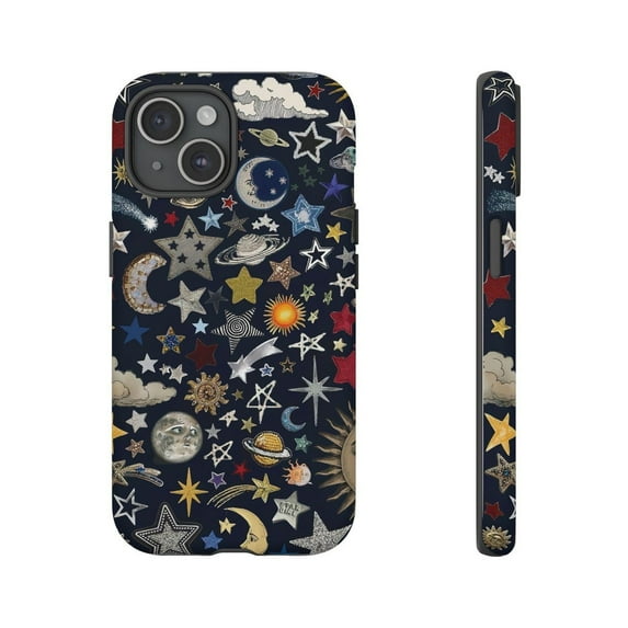 Y2K Stars Grunge Retro Trendy Aesthetic Art Case with iPhone 17 to 11 ...