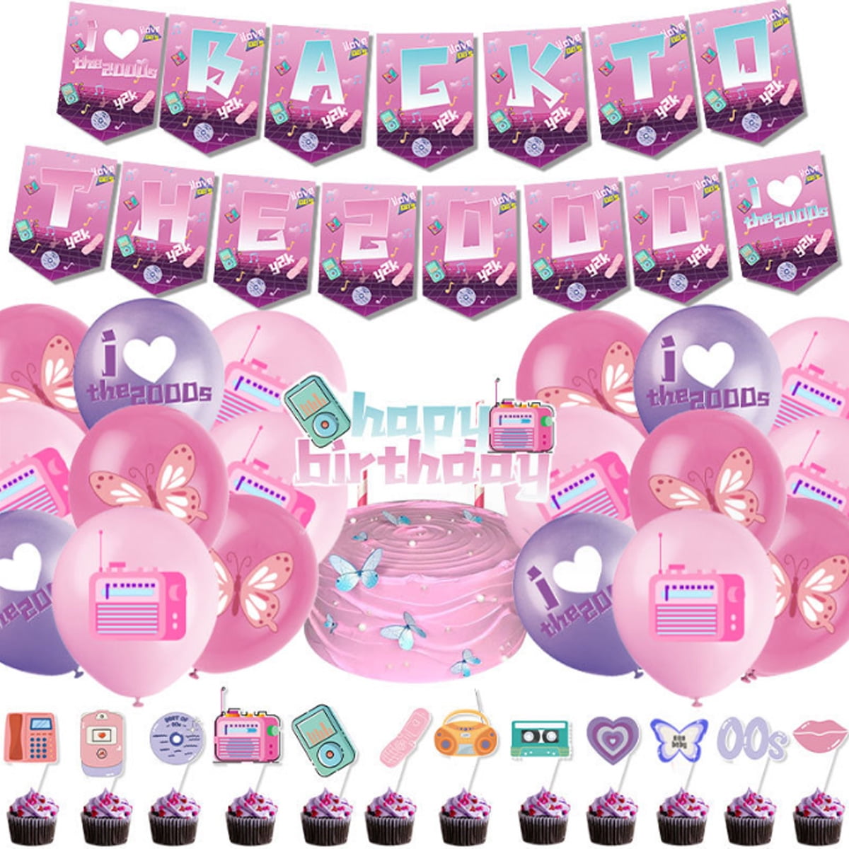 Y2k Party Decorations, Early 2000s Party Decoration Kit for Girls, Y2k ...