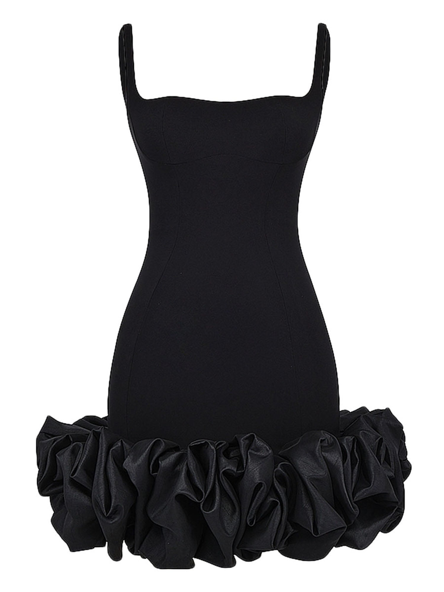 Y2k Ruffle Mini Dress for Women Sleeveless Spaghetti Strap Ruffle Hem ...