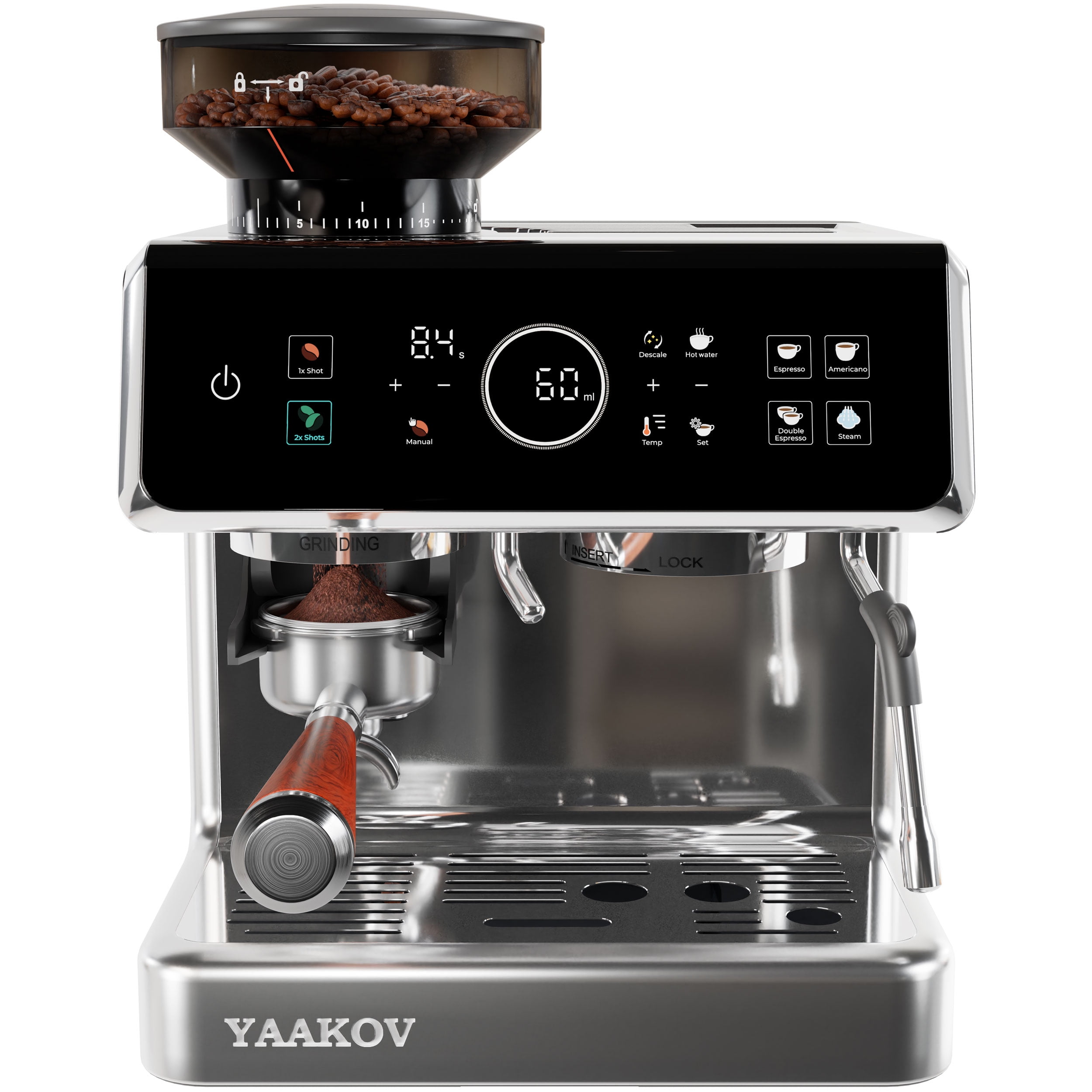 YAAKOV Espresso coffee machine semi-automatic coffee machine home ...