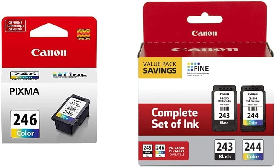 Genuine Canon CL-246 Color Ink-Cartridge & Canon PG-243/ CL-244 Ink ...