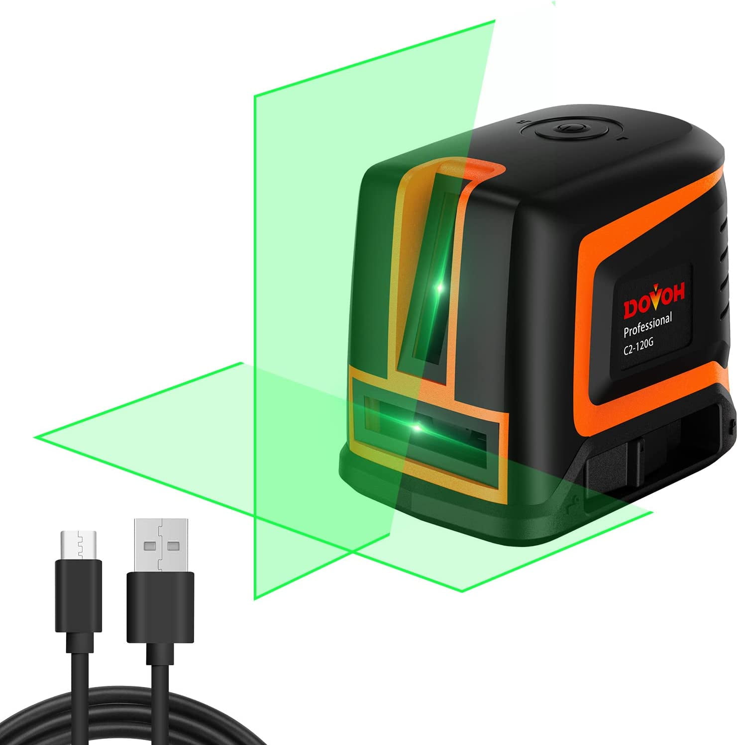 YAAN Rechargeable Laser Level Green : Dual Laser Module 66ft Cross Line ...