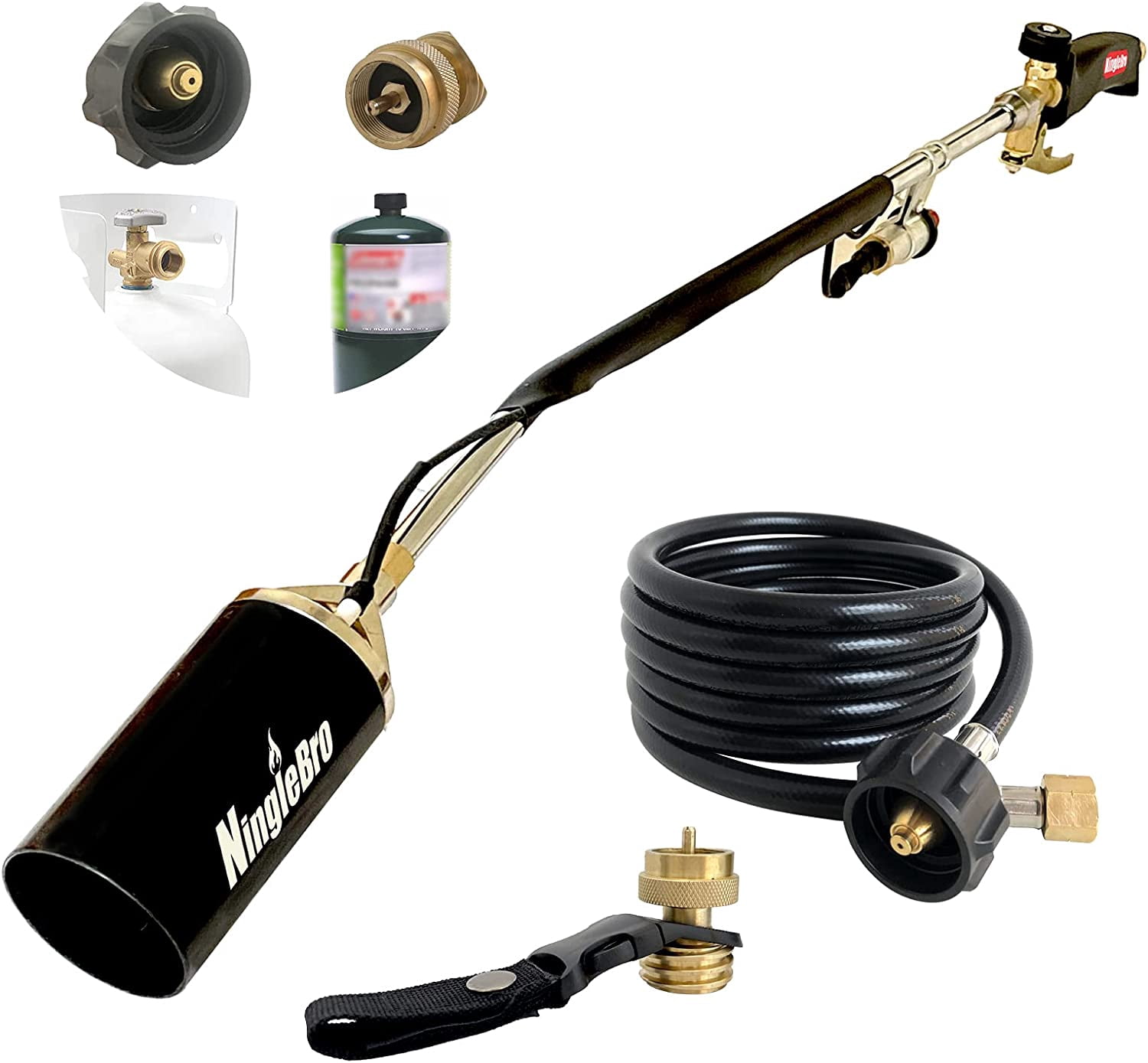 YAAN heavy-duty propane torch weed burner, high output 500,000 BTU ...