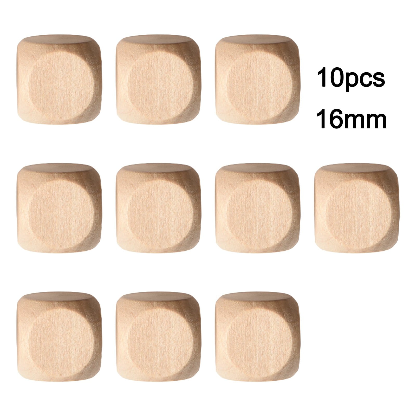 YAAQII for Blank Wooden Dice 10PCS Unfinished Wood Cubes Square for DIY ...